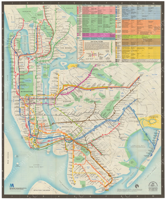 New York City Subway Map 1979 (Diamond Jubilee) – WardMaps LLC