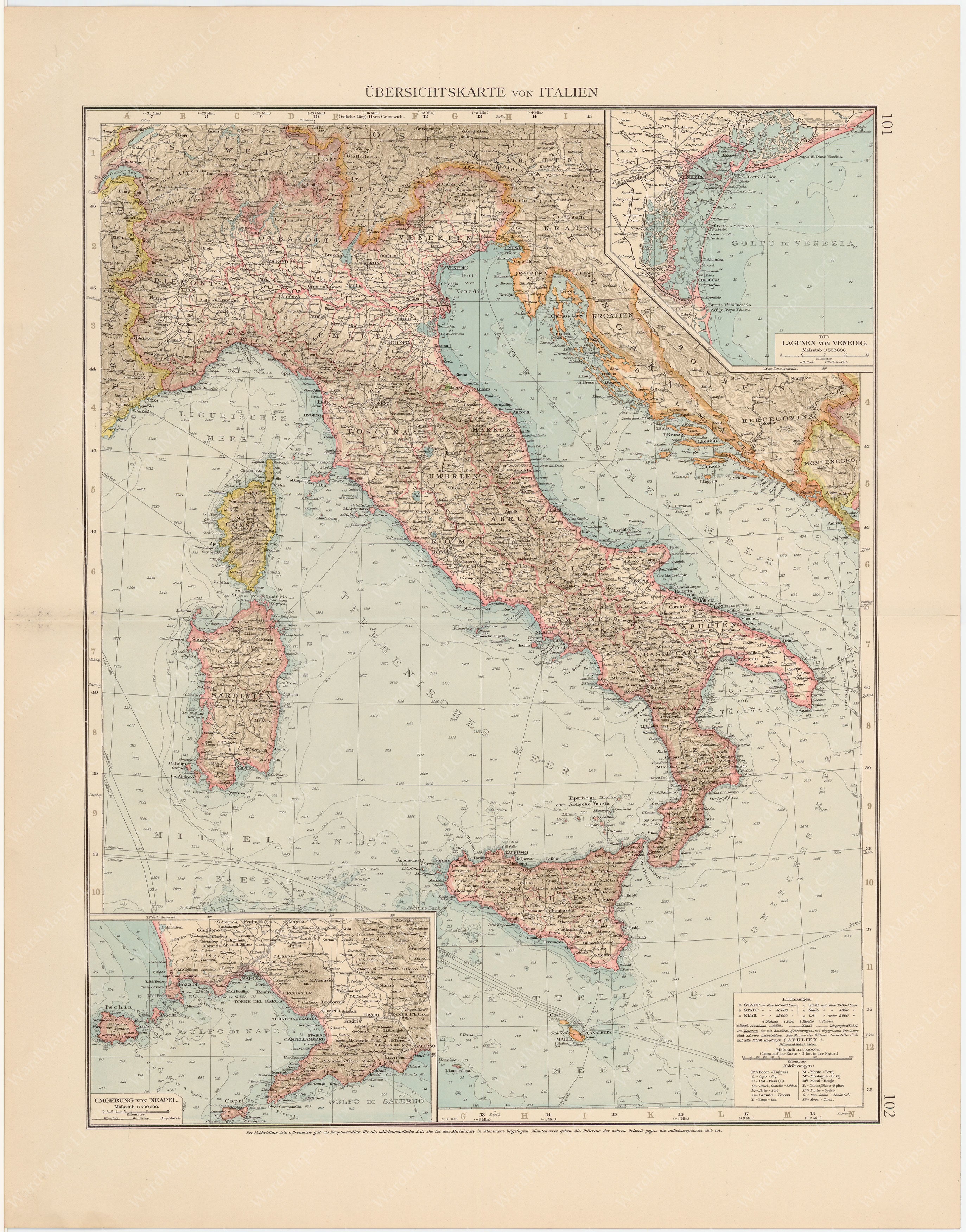 Italy 1899 – WardMaps LLC