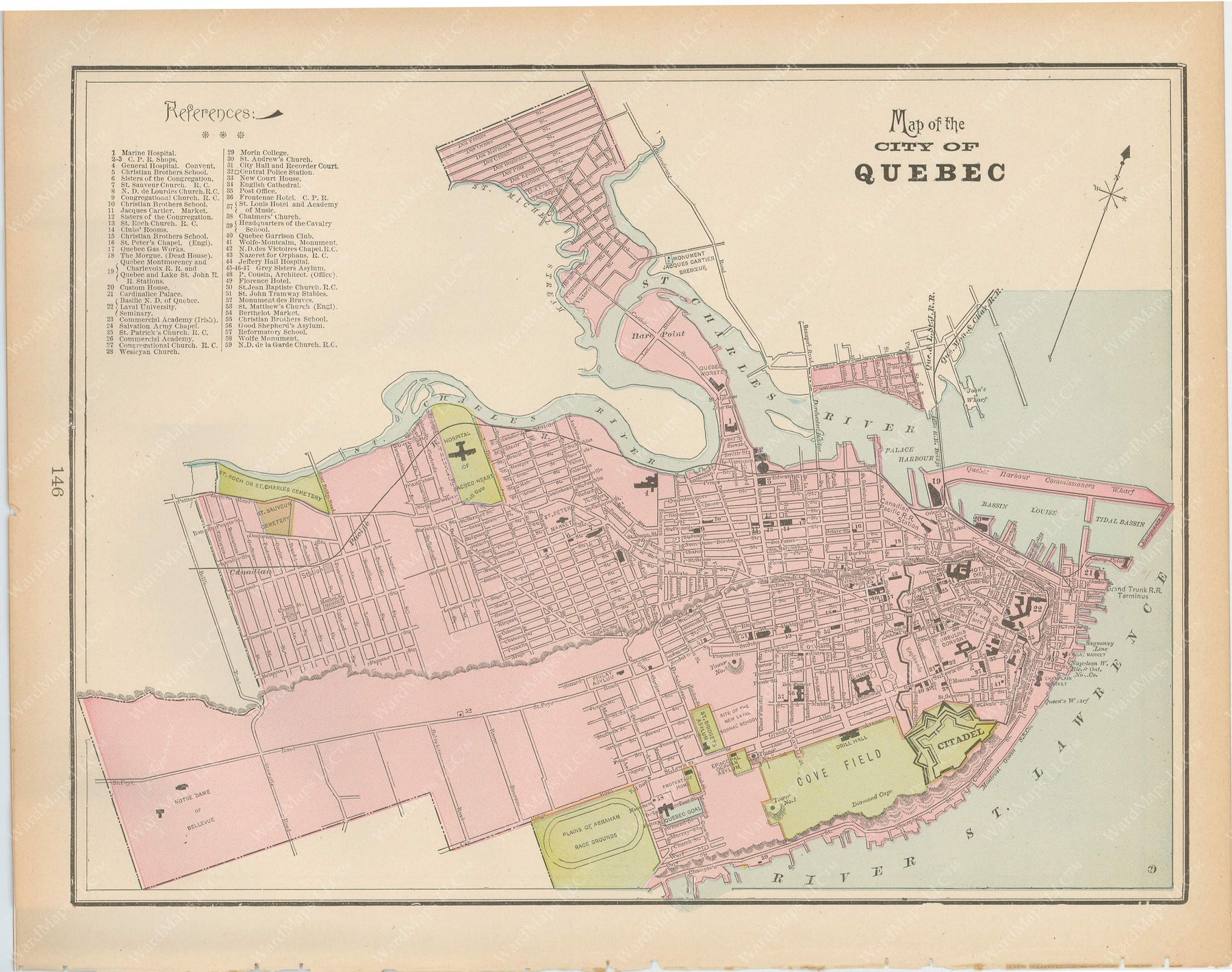 Quebec City, Quebec 1894 – WardMaps LLC