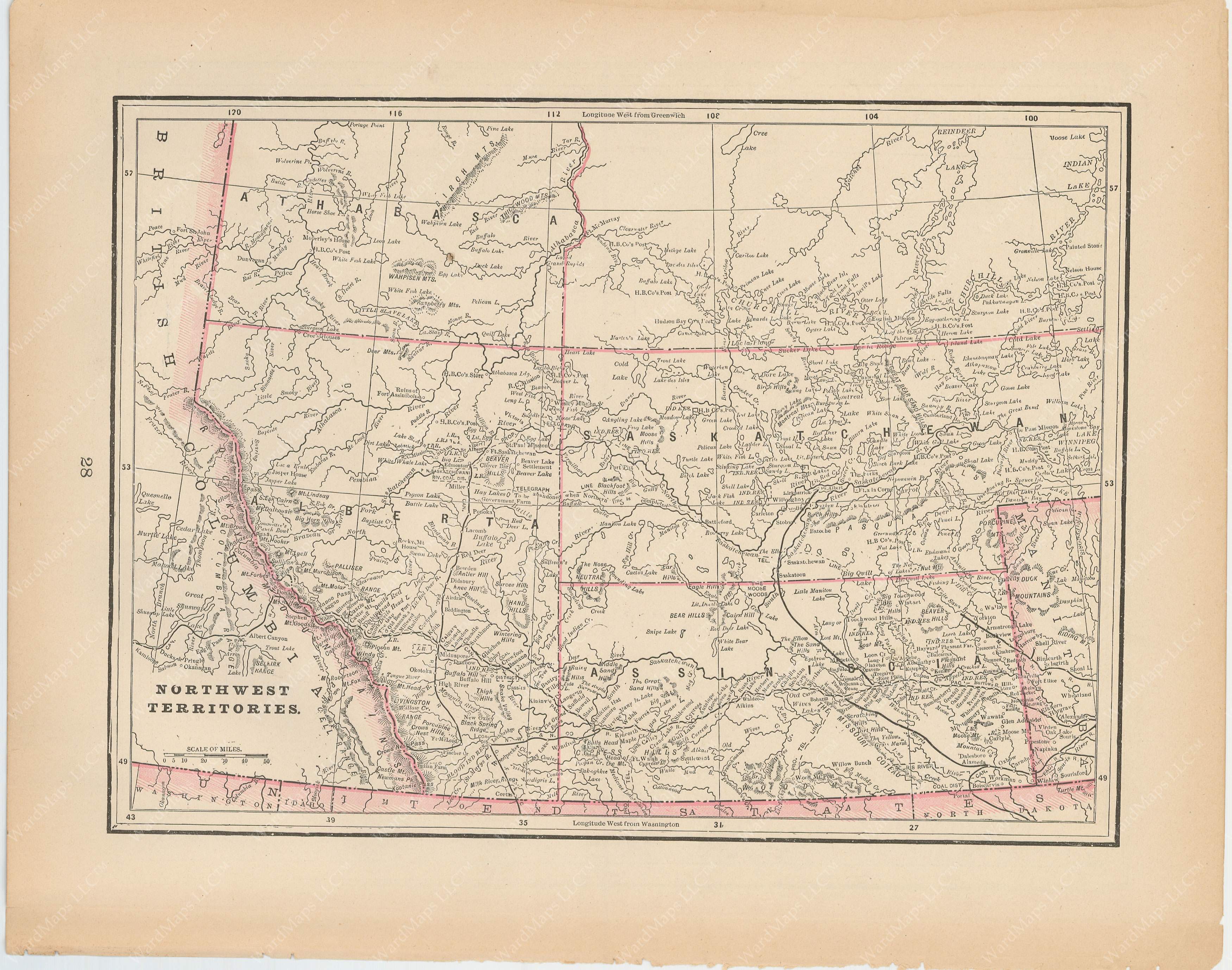 Alberta, Saskatchewan, and Assiniboia 1894 – WardMaps LLC