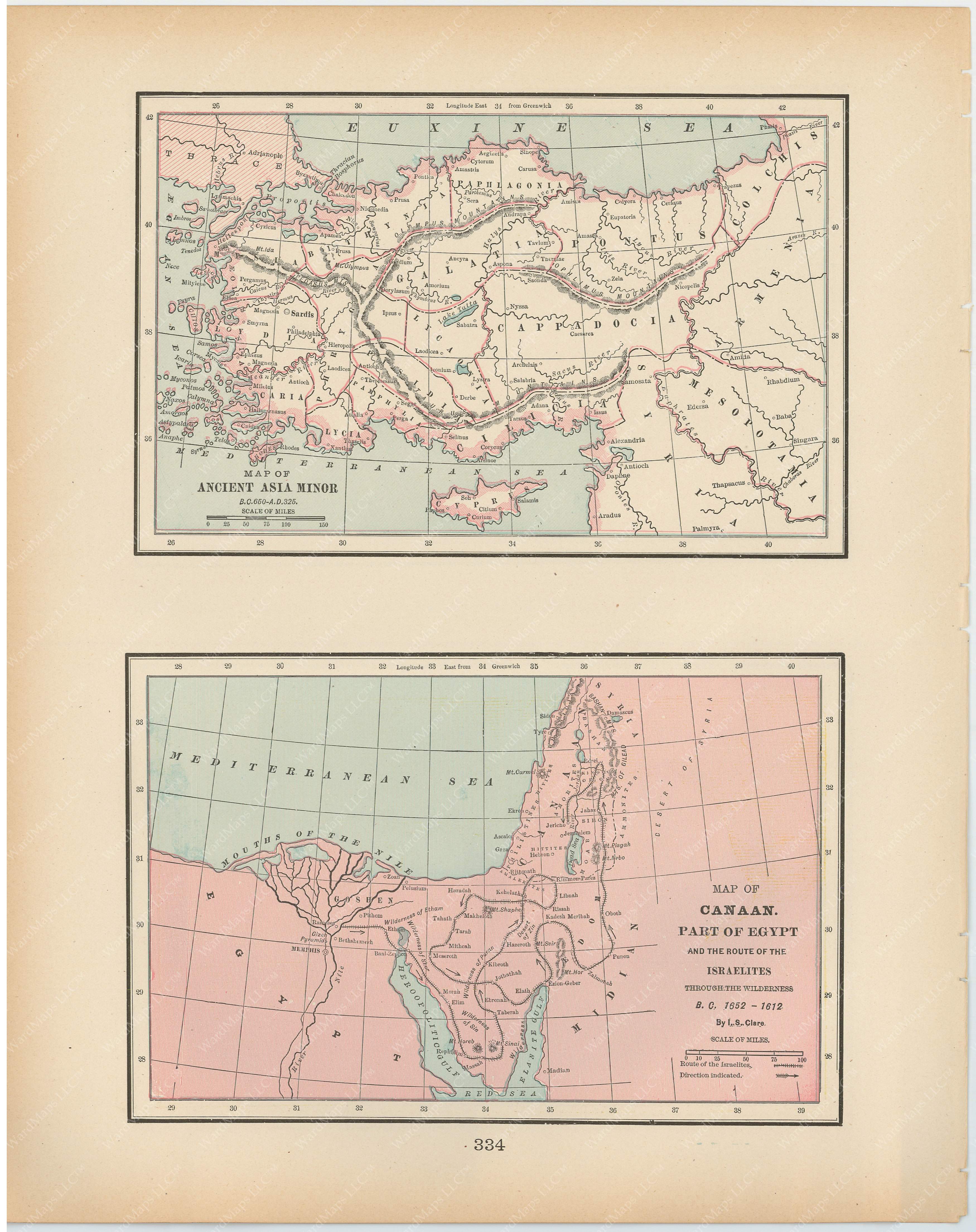 Classical Map 1894: Ancient Asia Minor and Canaan – WardMaps LLC