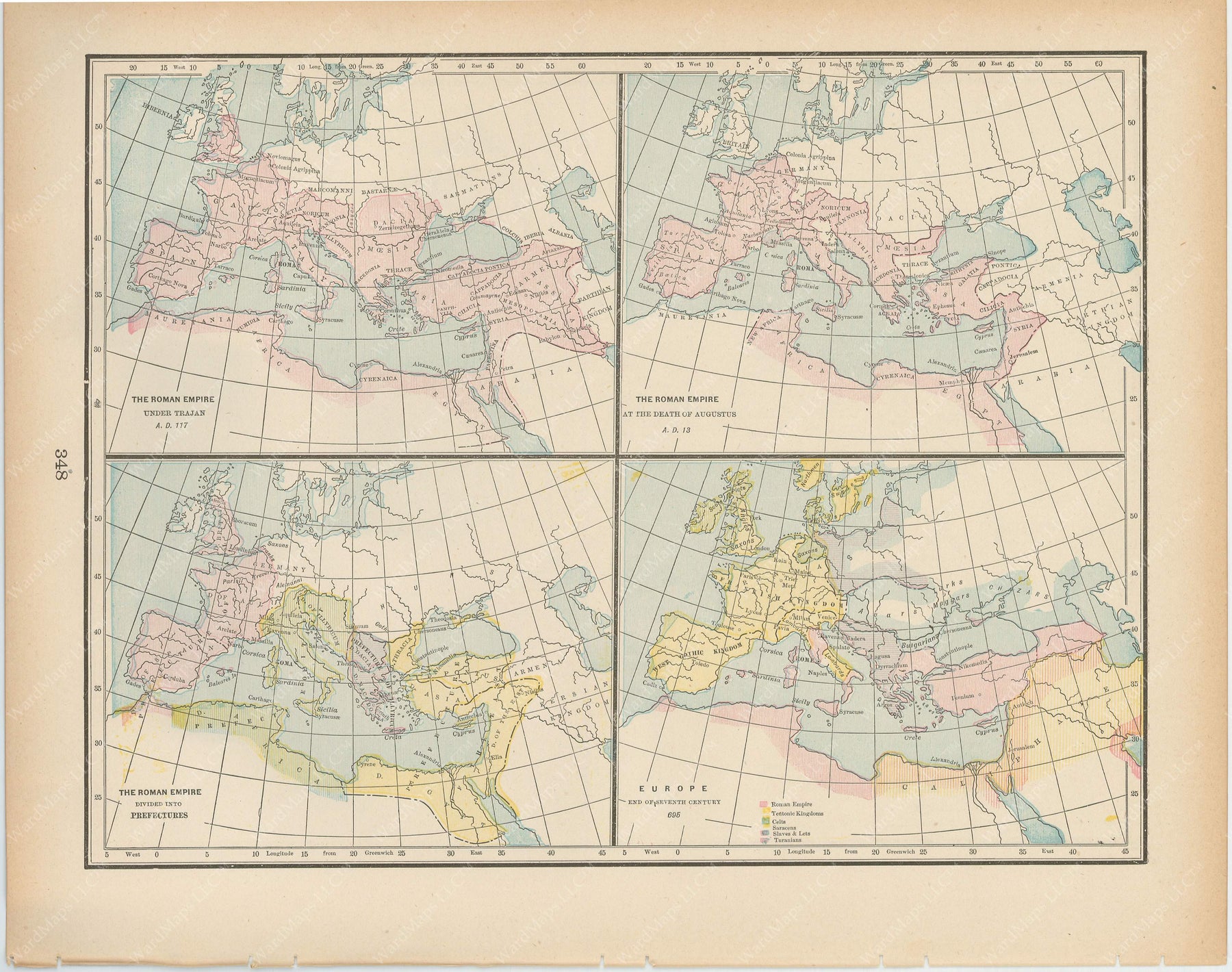 Classical Map 1894: Evolution of the Roman Empire – WardMaps LLC