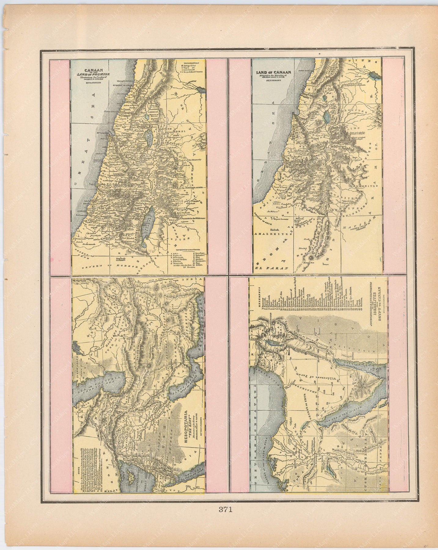 Classical Map 1894: Ancient Canaan and Mesopotamia – WardMaps LLC