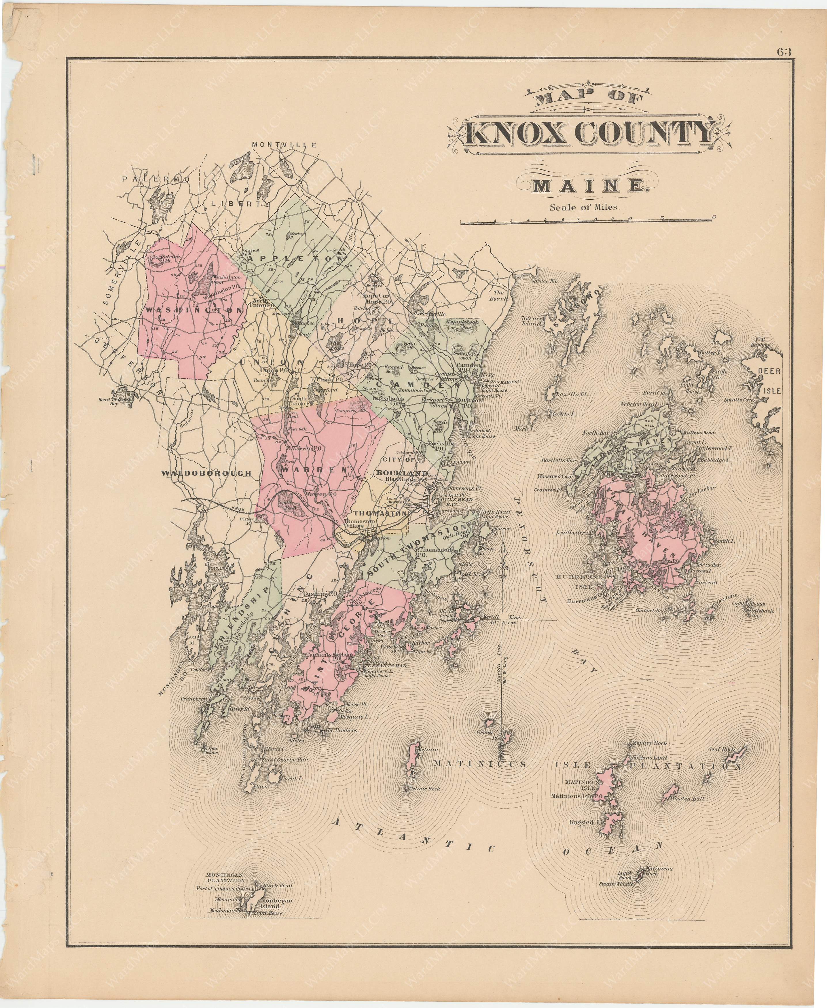 Knox County, Maine 1885 – WardMaps LLC