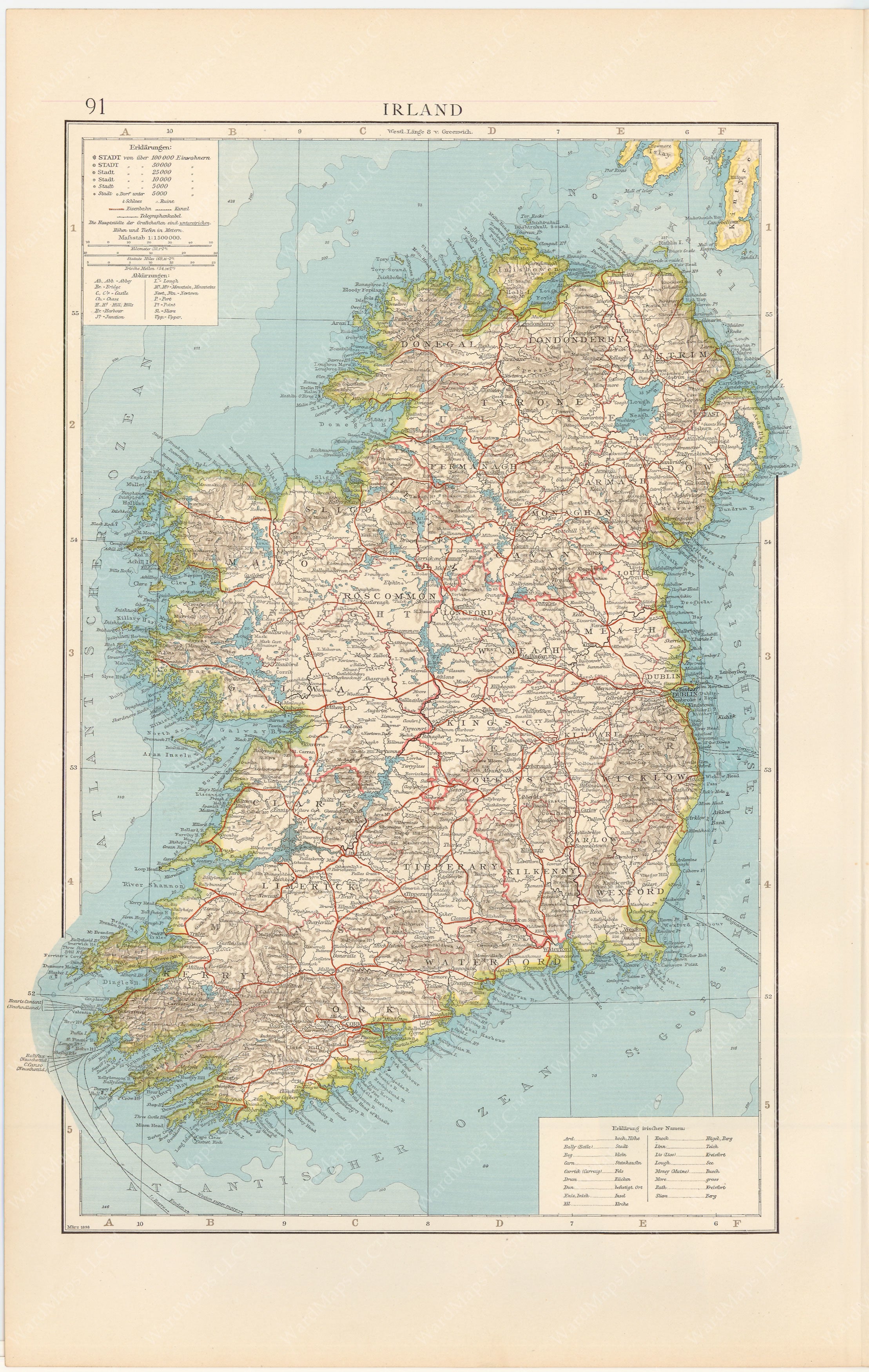 Ireland 1899 – WardMaps LLC