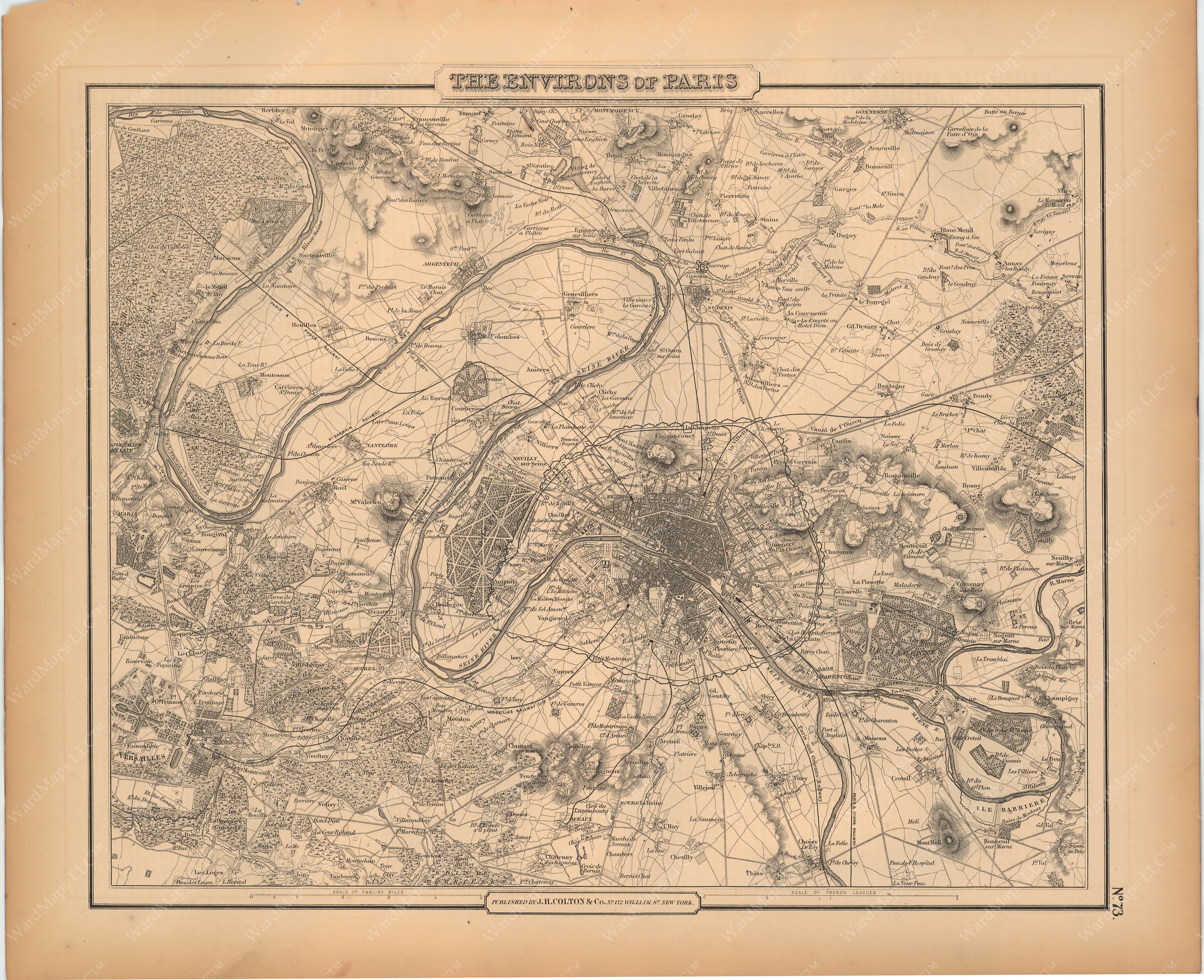 Paris, France 1857 – WardMaps LLC
