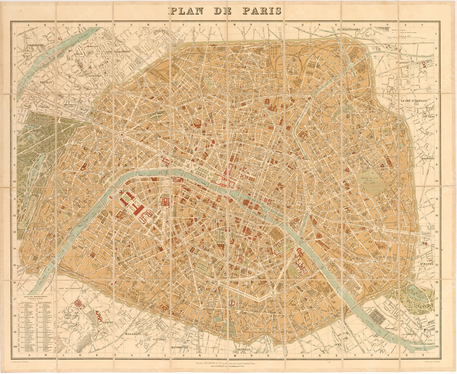 Paris, France 1897 – WardMaps LLC
