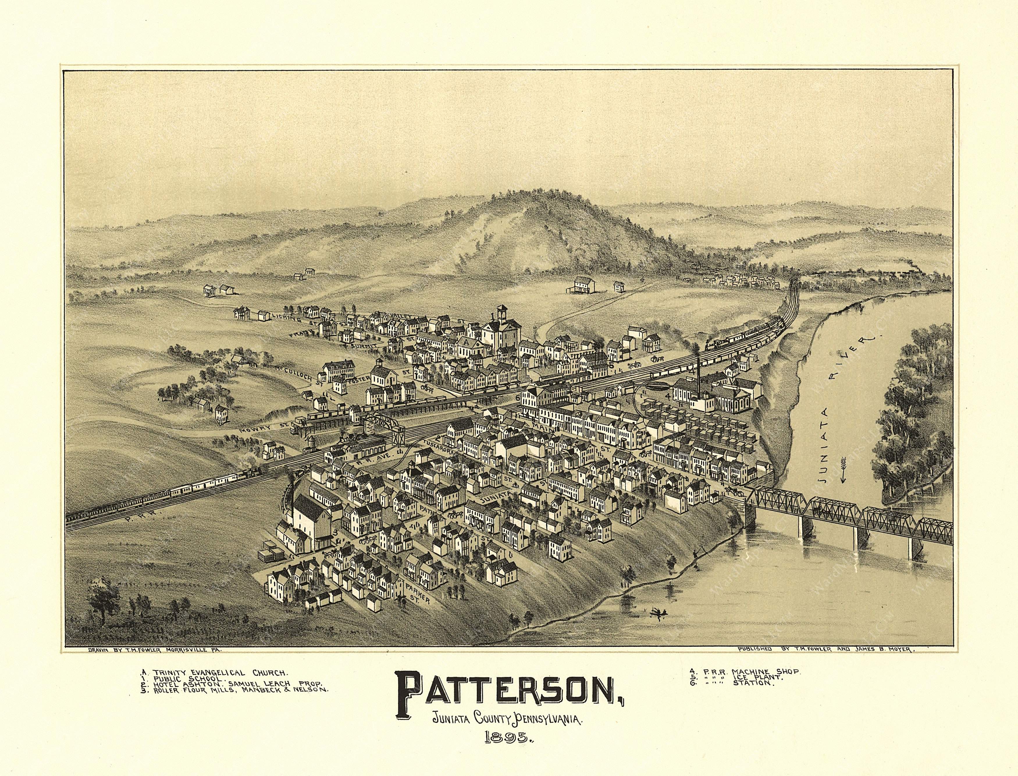 Patterson, Pennsylvania 1895 – WardMaps LLC