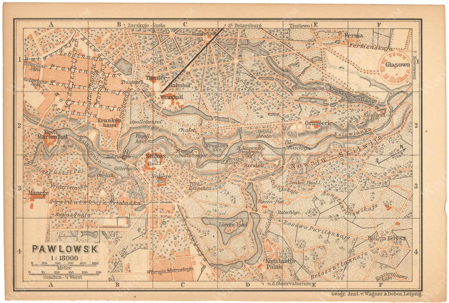 Saint Petersburg, Russia 1897: Pavlovsk Palace – WardMaps LLC