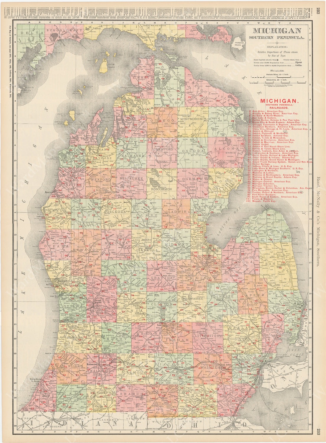 Michigan (South Part) 1903 – WardMaps LLC