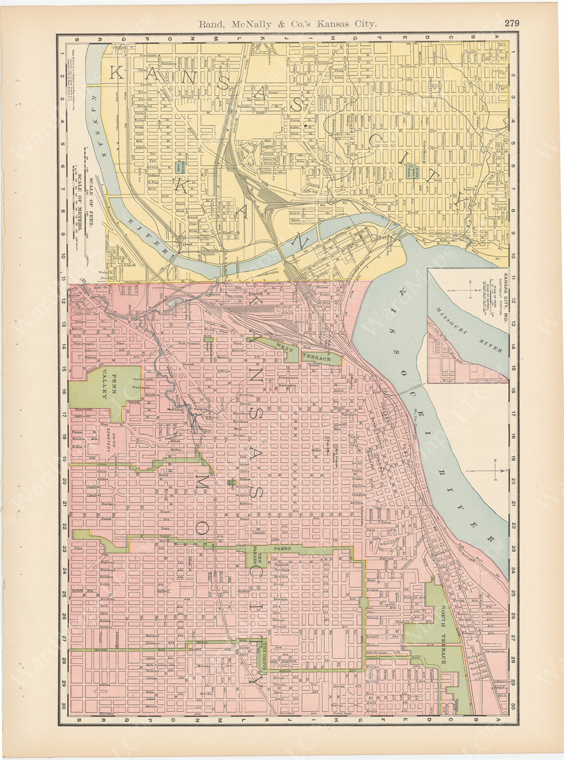 Kansas City, Kansas and Missouri 1903 – WardMaps LLC