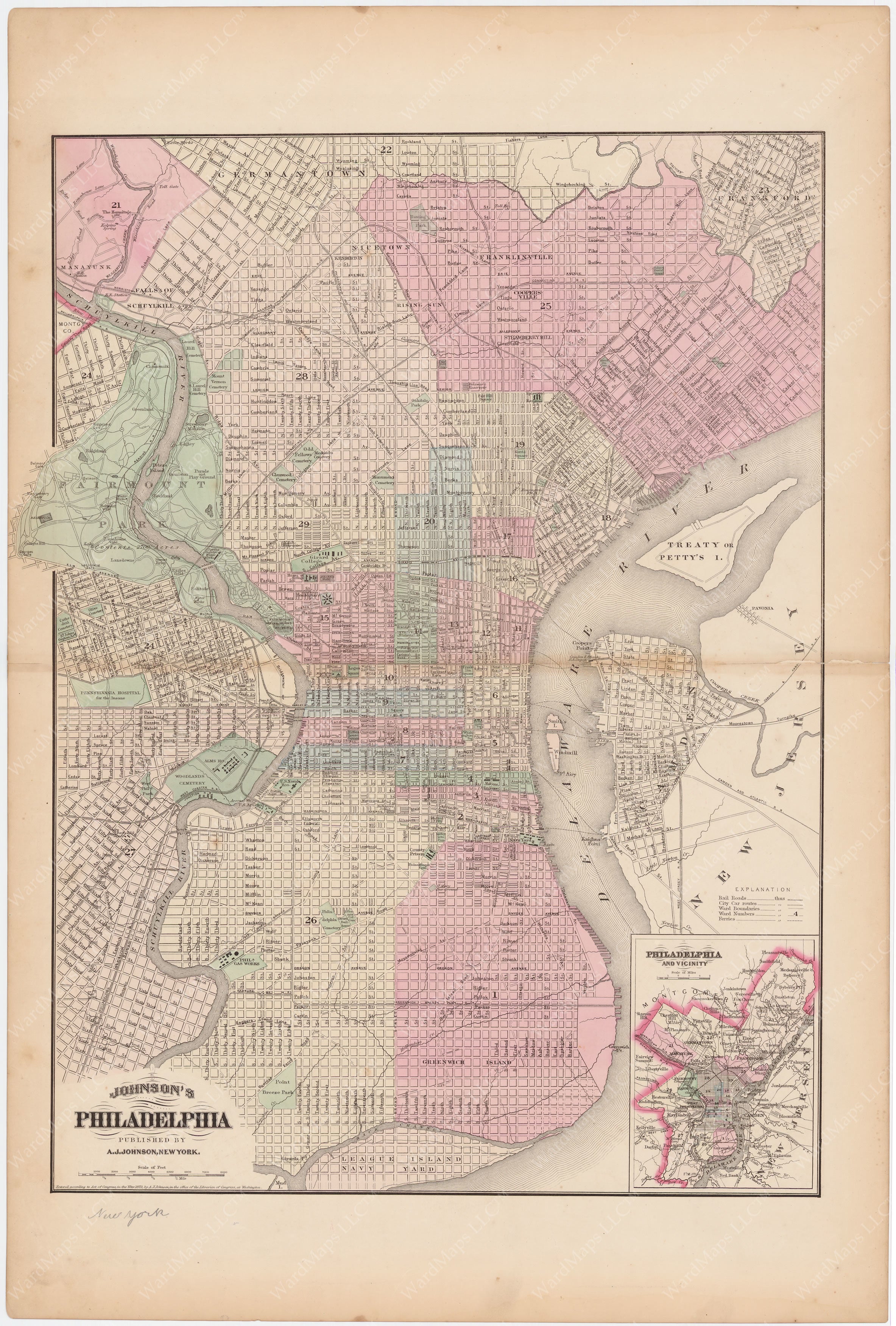 Philadelphia, Pennsylvania 1873 – WardMaps LLC