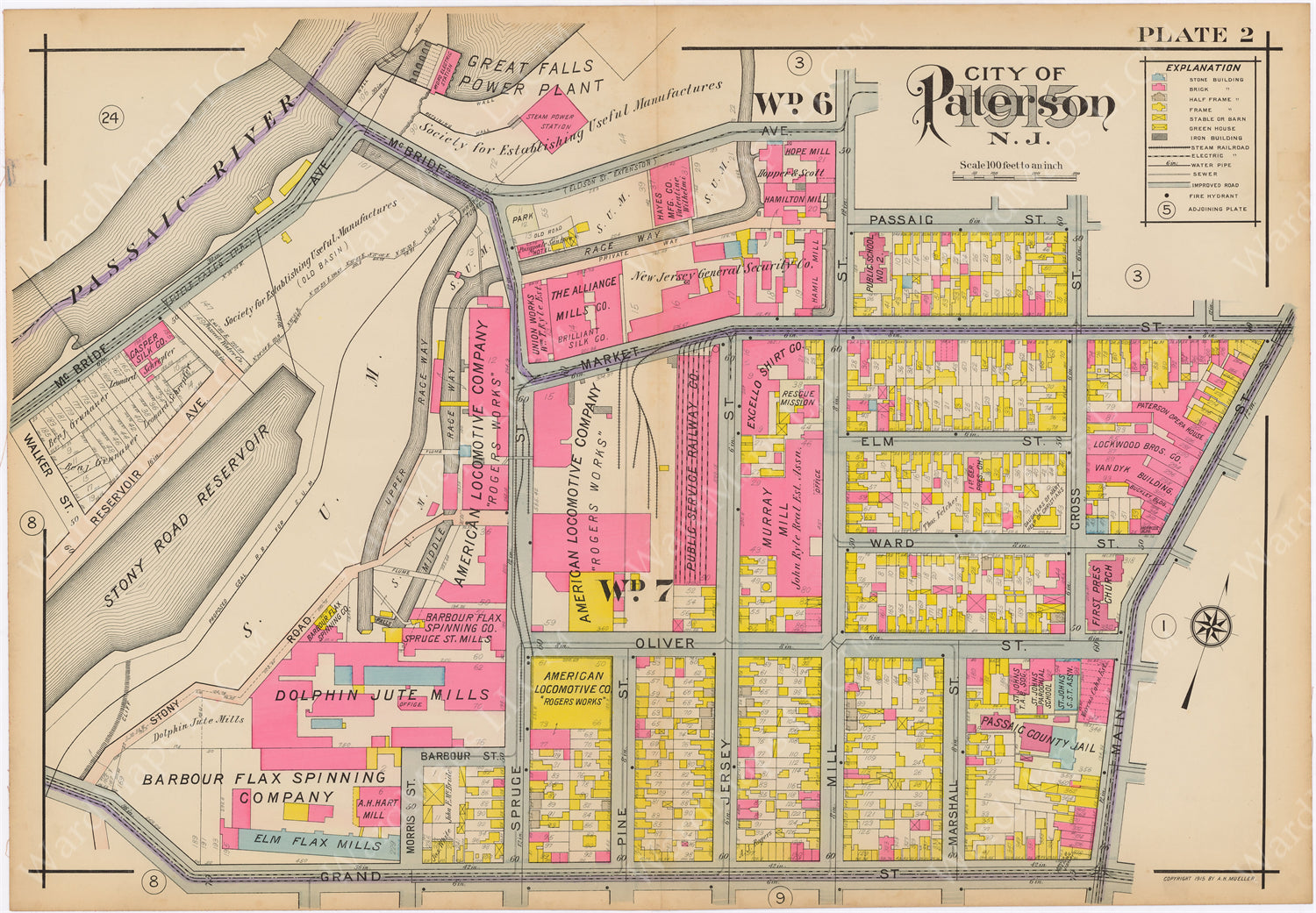 Paterson, New Jersey 1915 Plate 002 – WardMaps LLC