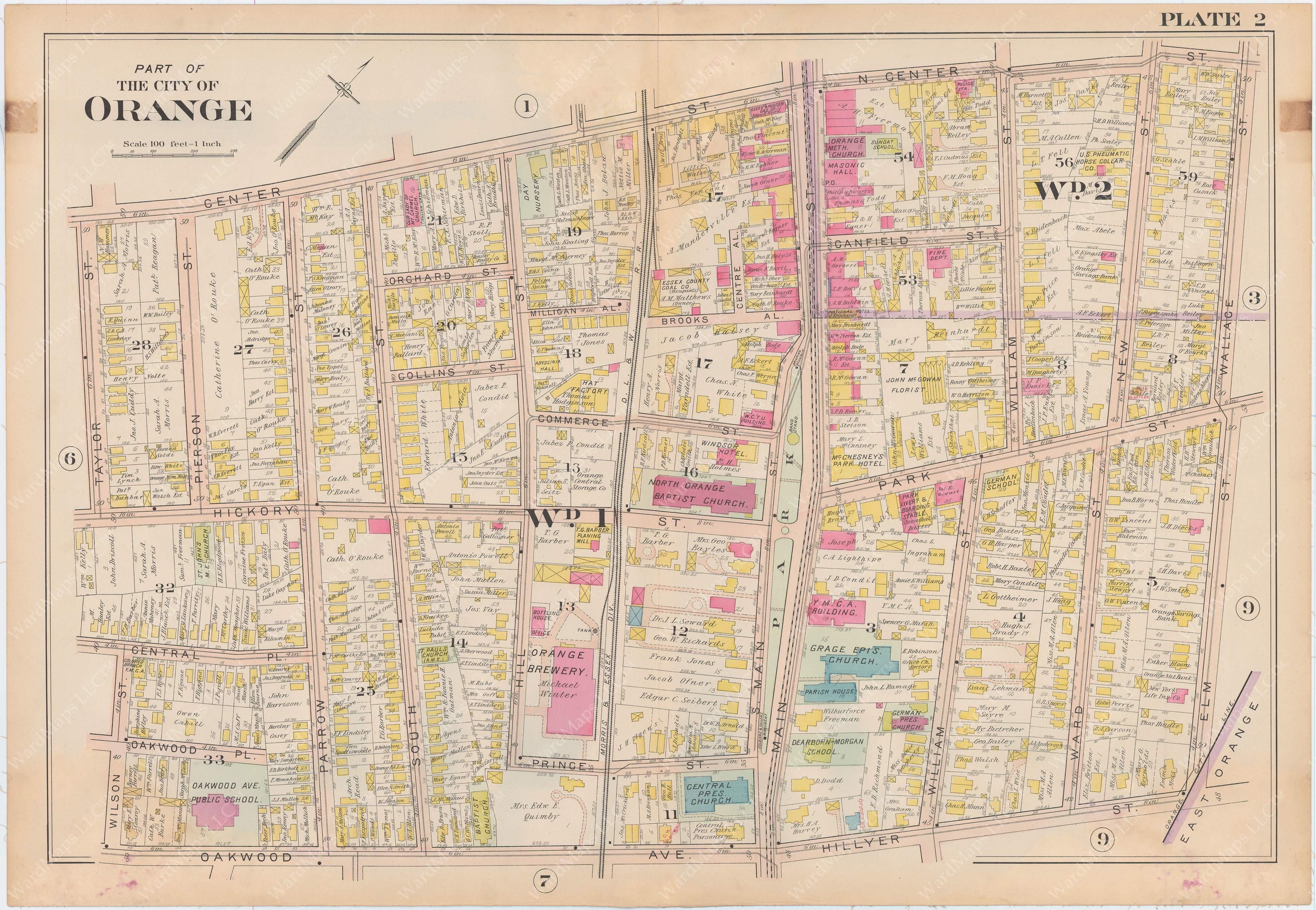 The Oranges, New Jersey 1904 Plate 002: Orange – WardMaps LLC
