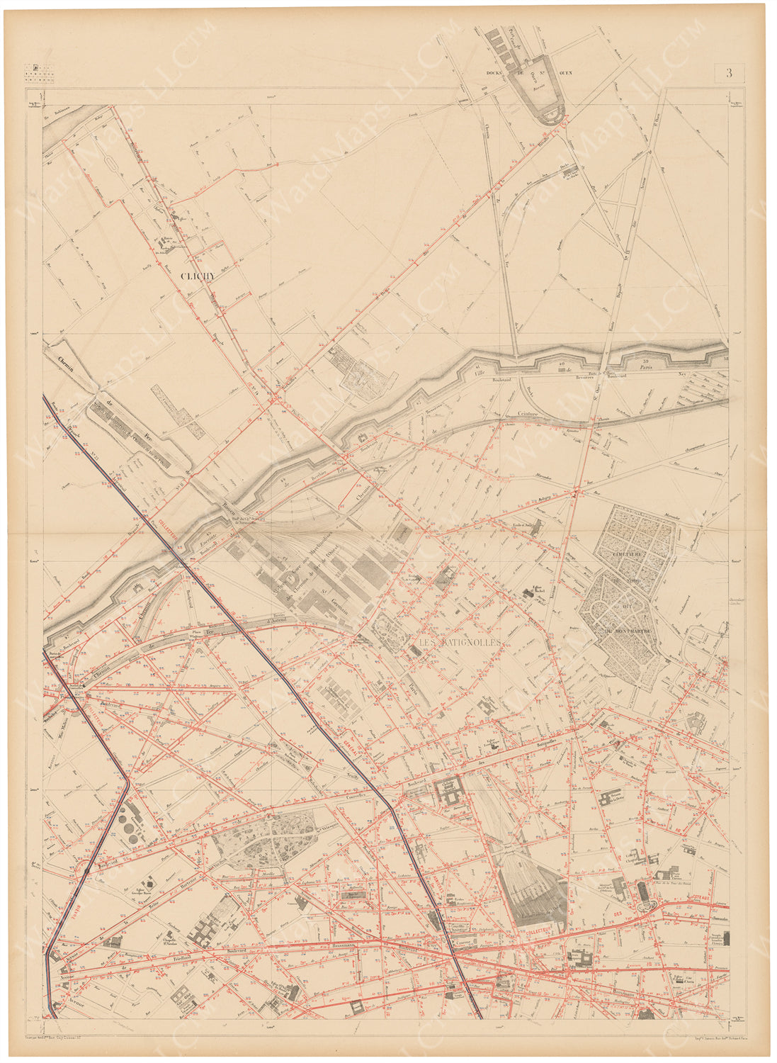 Paris, France Sewer System 1875 Plate 003 – WardMaps LLC