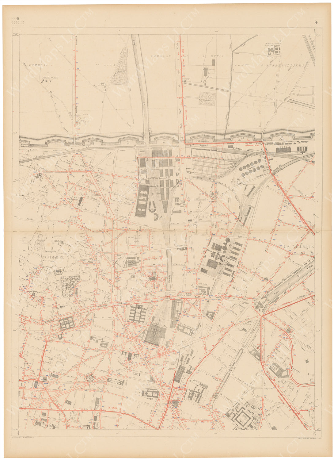 Paris, France Sewer System 1875 Plate 004 – WardMaps LLC
