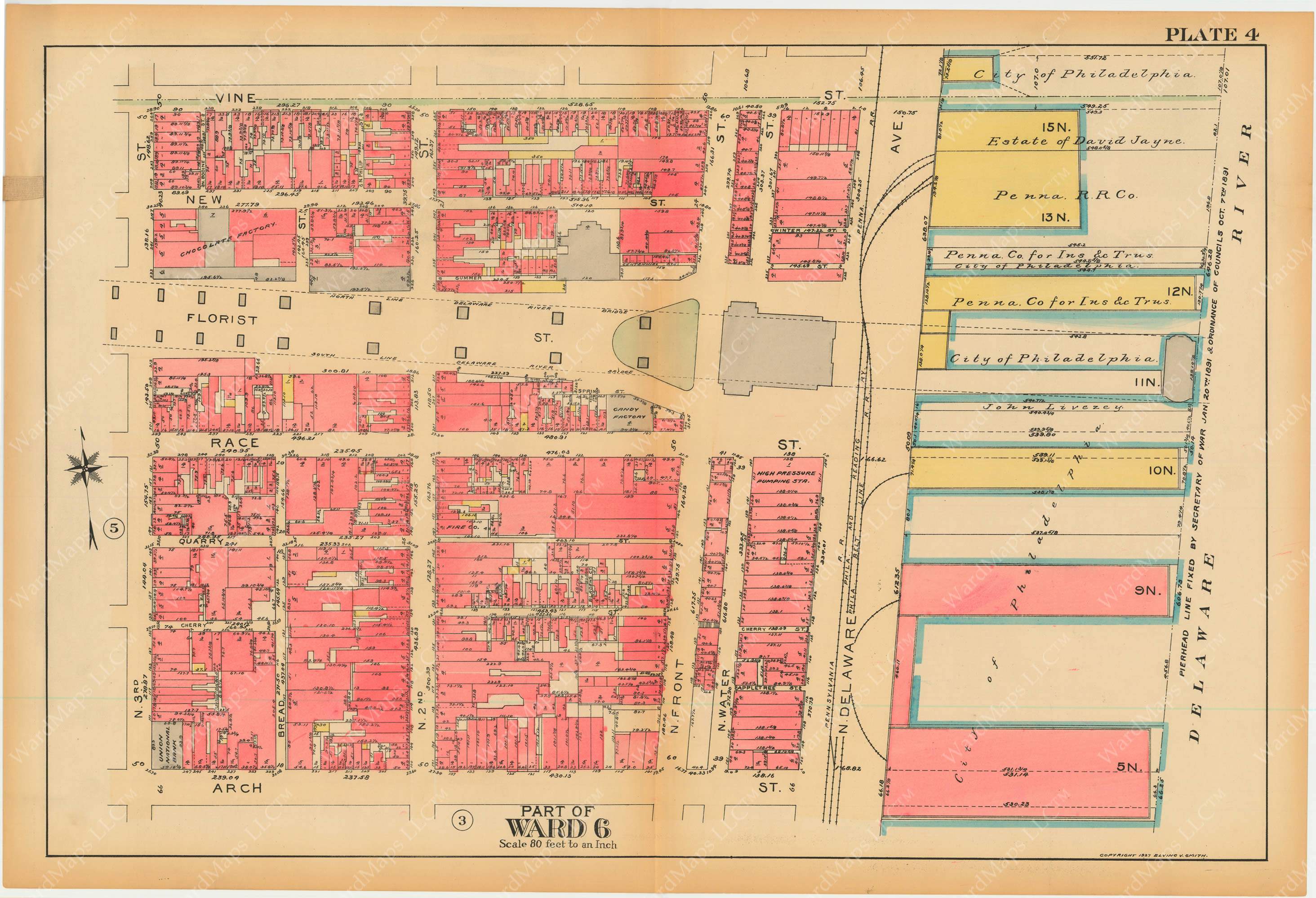 Philadelphia, Pennsylvania, 1927, 5th to 10th Wards: Plate 004 ...