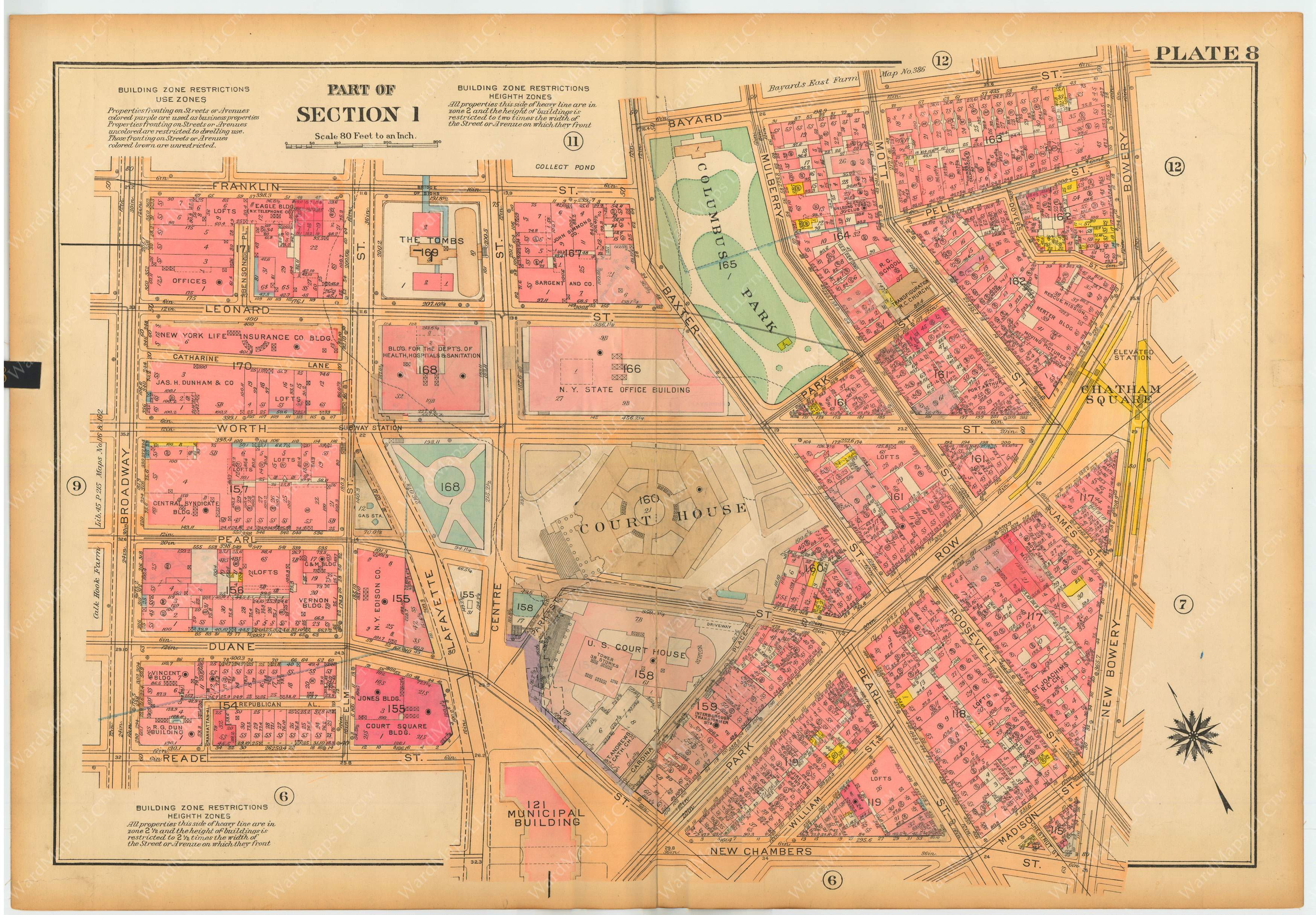 Manhattan, New York 1922 (1935) Vol. 1: Plate 008 – WardMaps LLC