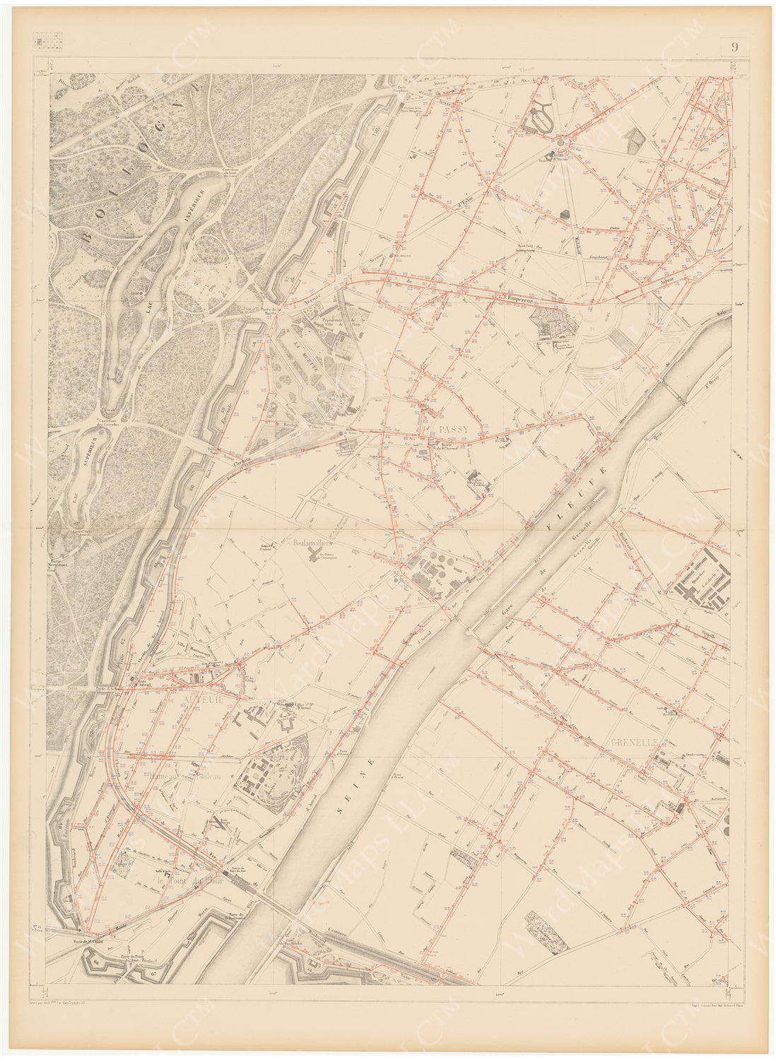 Paris, France Sewer System 1875 Plate 009 – WardMaps LLC