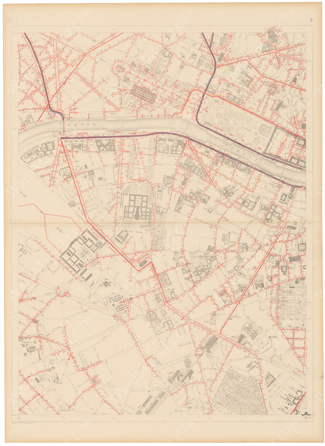 Paris, France Sewer System 1875 Plate 010 – WardMaps LLC