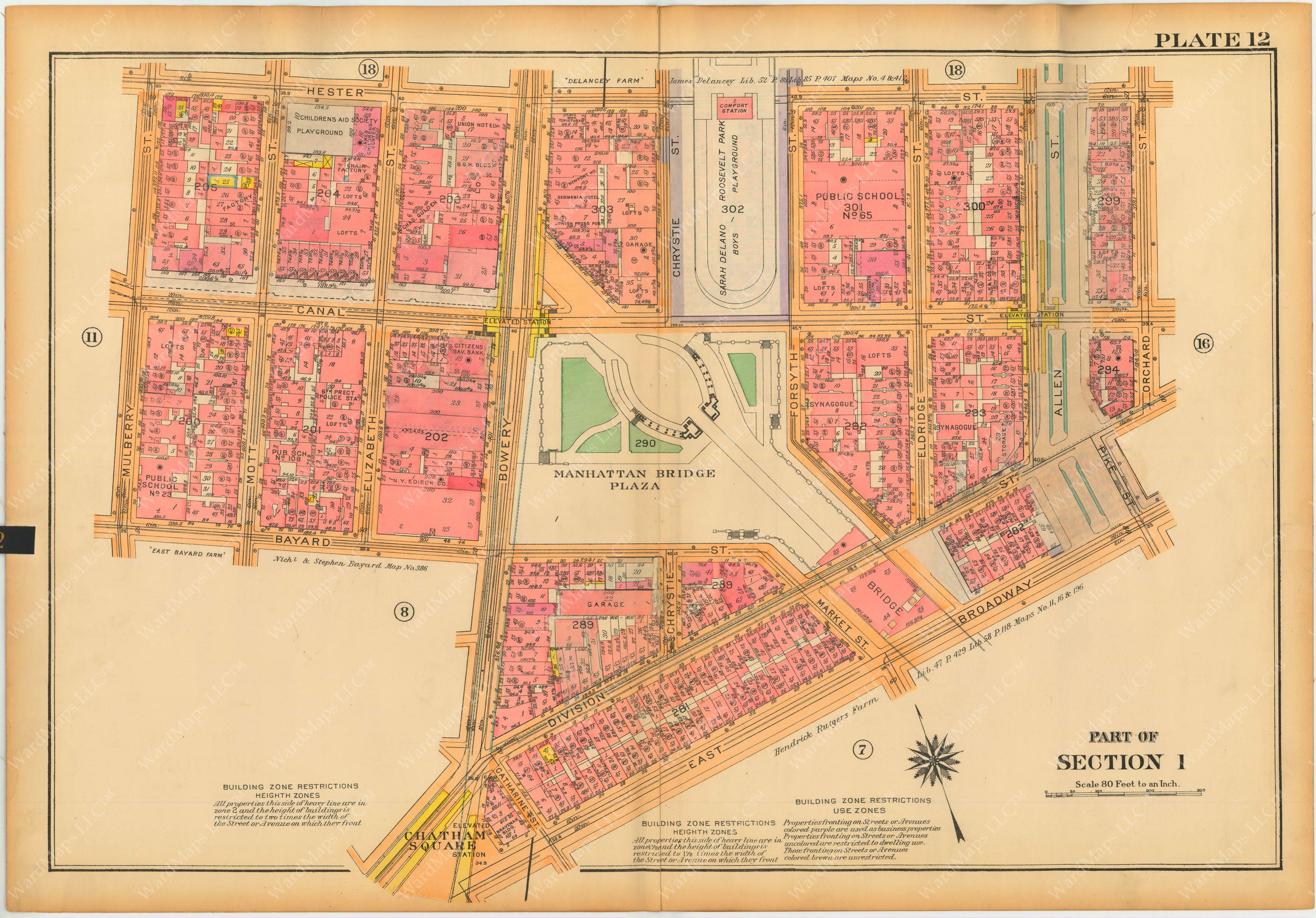 Manhattan, New York 1922 (1935) Vol. 1: Plate 012 – WardMaps LLC