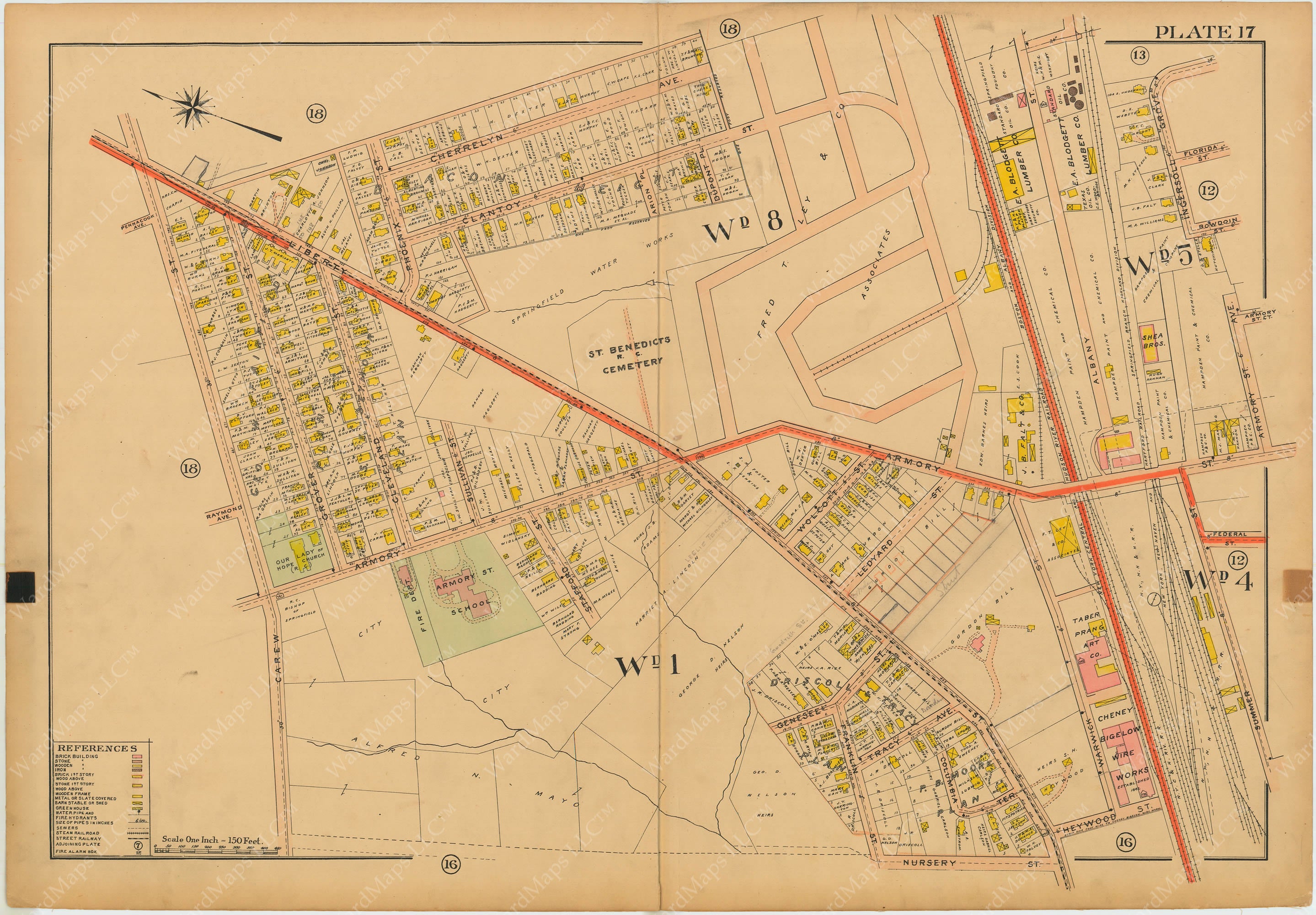 Springfield, Massachusetts 1910 Plate 017 – WardMaps LLC