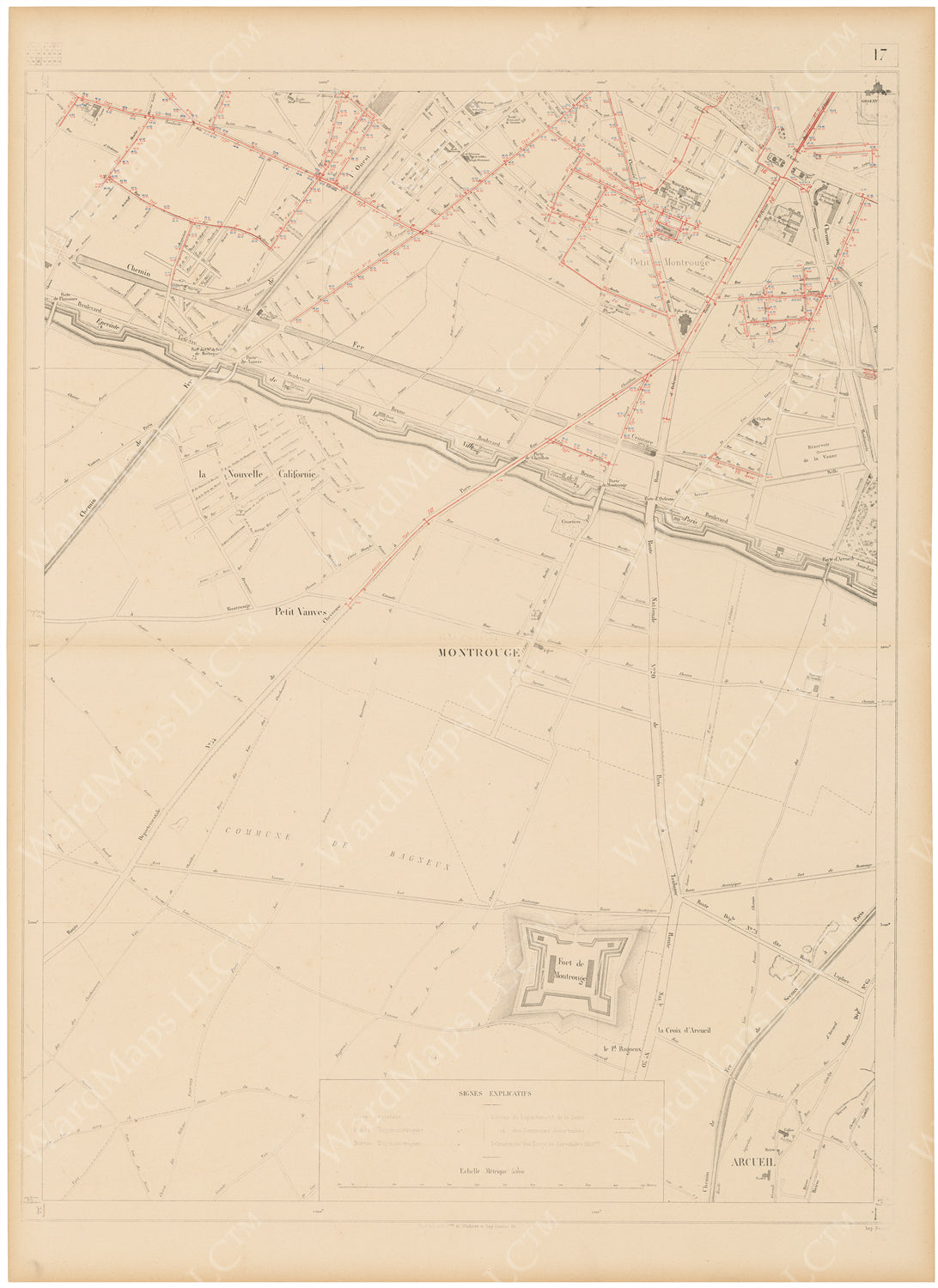 Paris, France Sewer System 1875 Plate 017 – WardMaps LLC