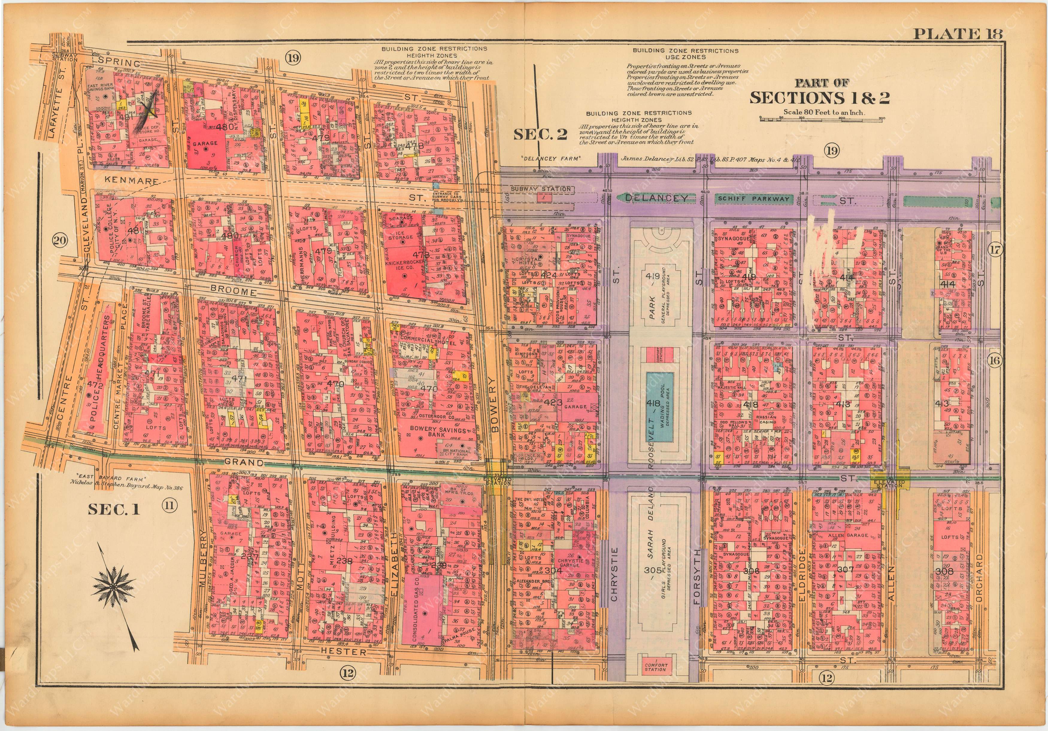 Manhattan, New York 1922 (1935) Vol. 1: Plate 018 – WardMaps LLC