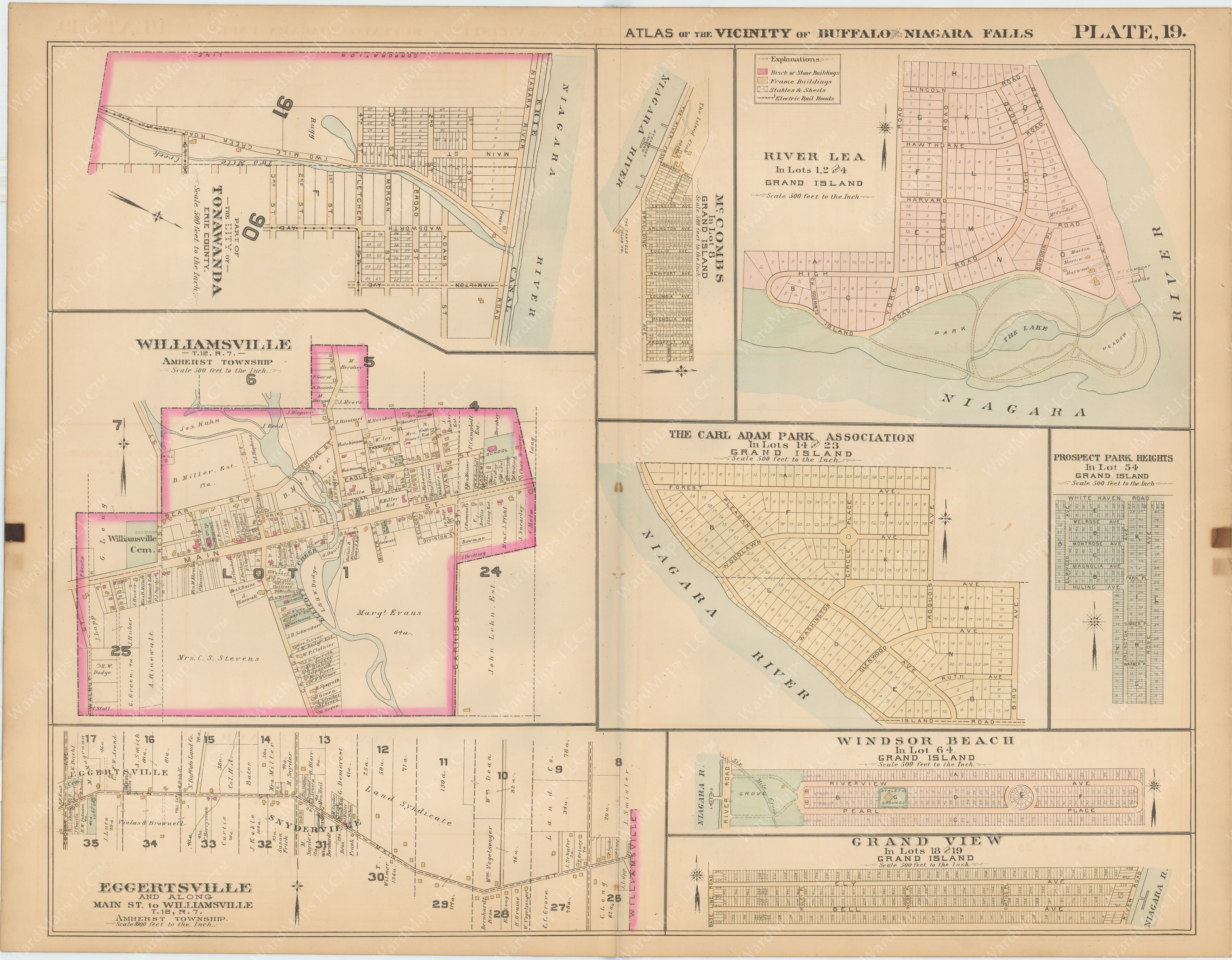 Niagara Falls, North Tonawanda, and Buffalo, New York 1893 Plate 019 ...