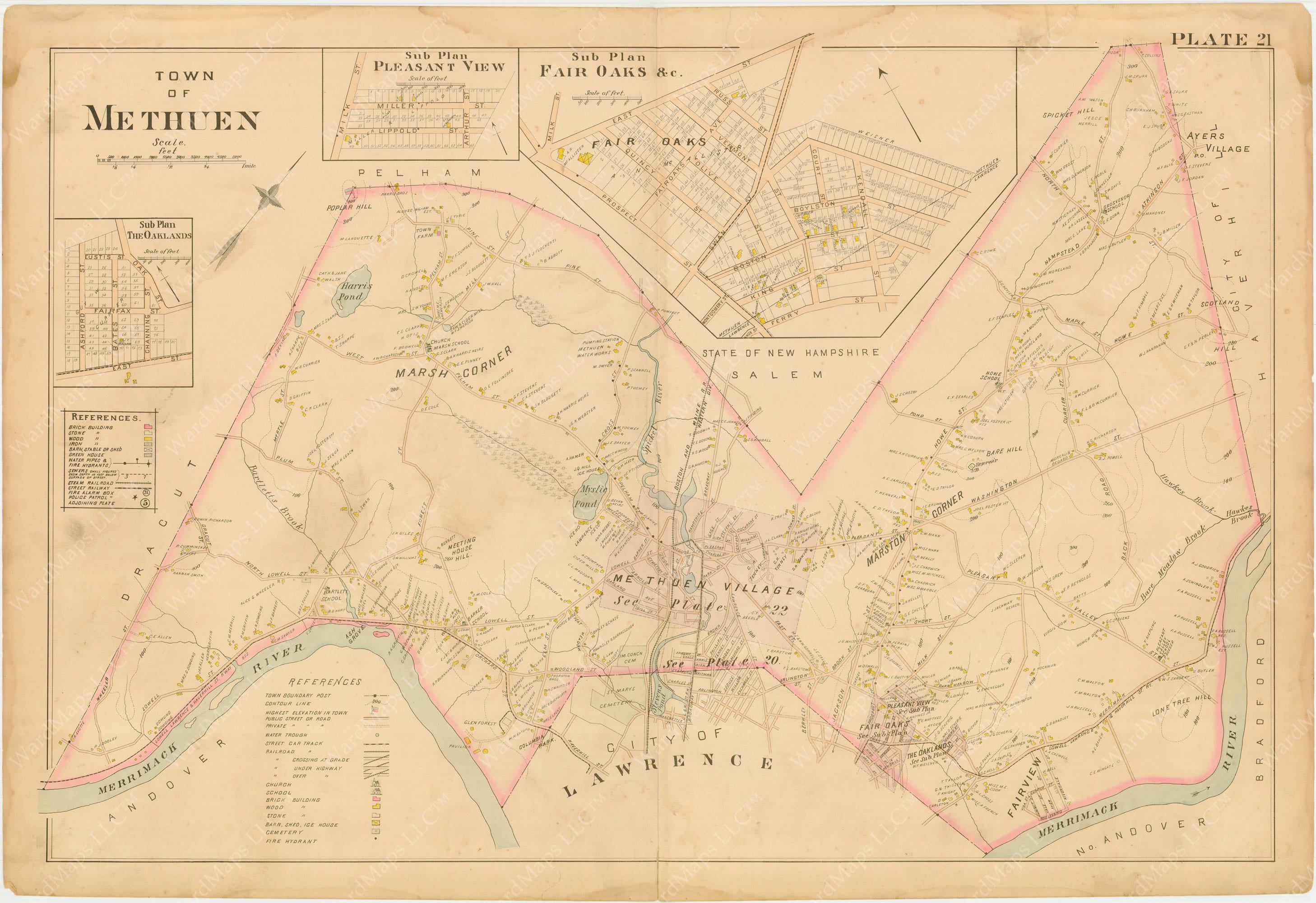 Methuen, Massachusetts 1896 Plate 021 – WardMaps LLC
