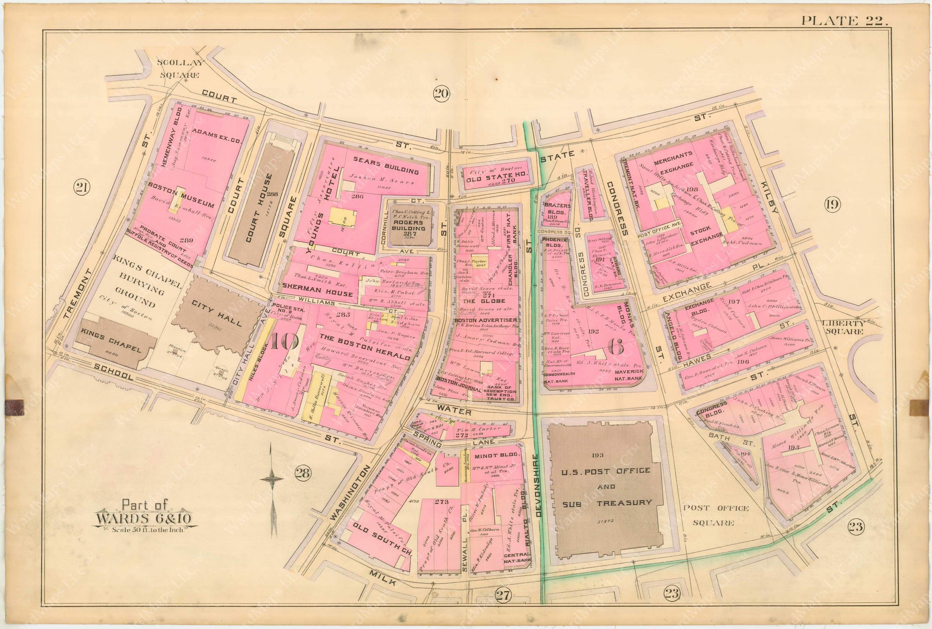 Boston, Massachusetts 1888 Vol. 1 Plate 022 – WardMaps LLC
