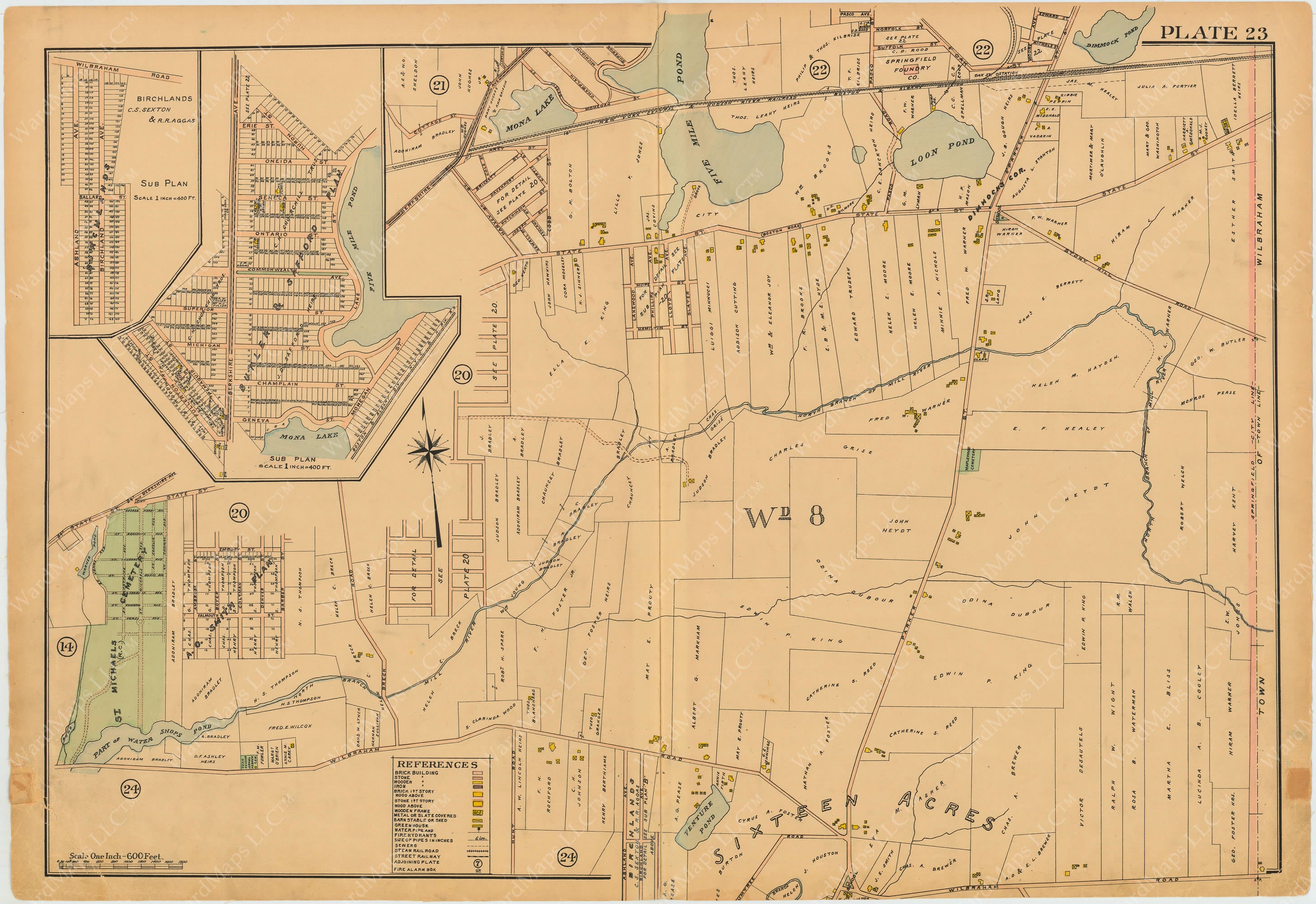 Springfield, Massachusetts 1910 Plate 023 – WardMaps LLC