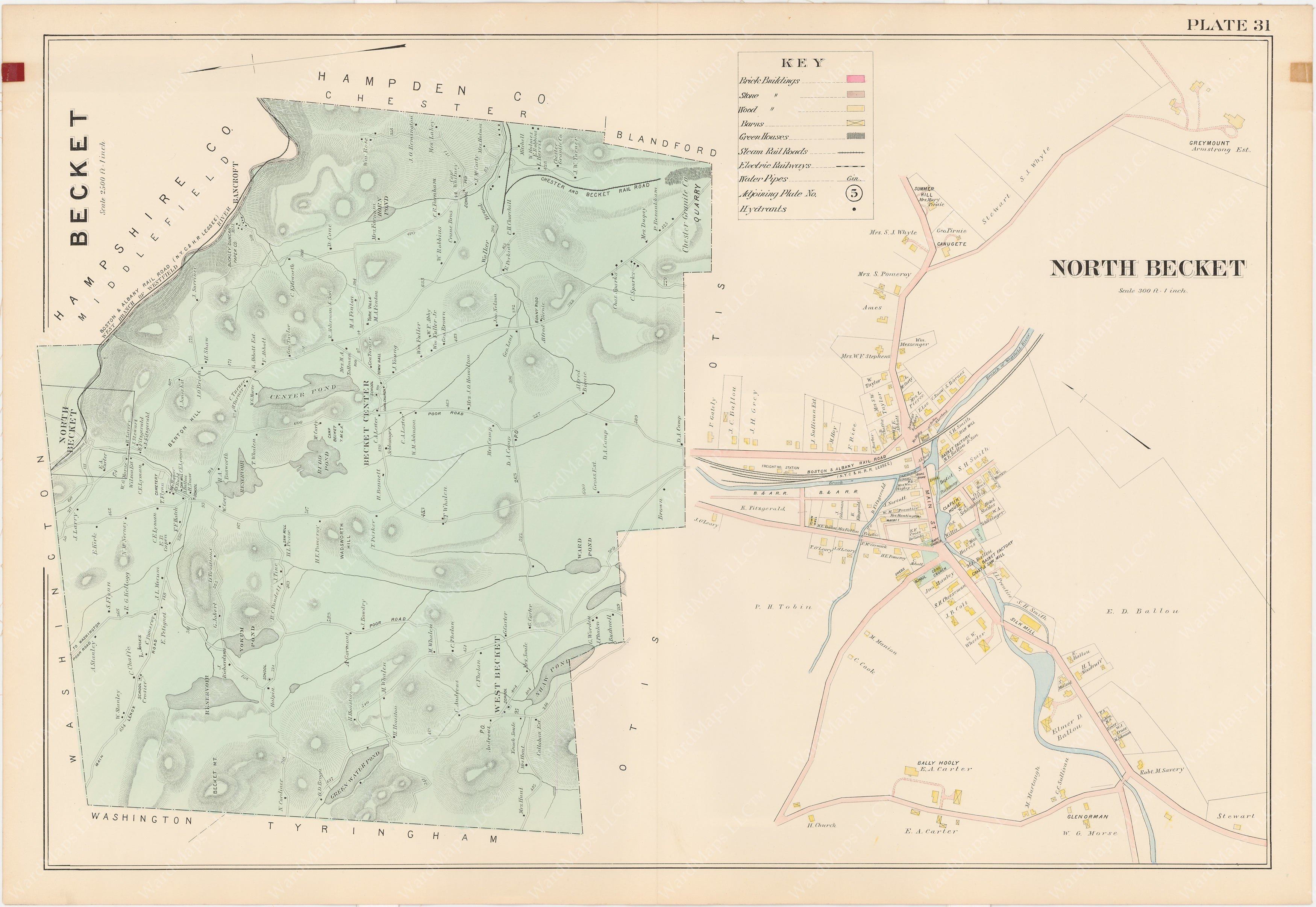 Berkshire County, Massachusetts 1904 Plate 031: Becket – WardMaps LLC