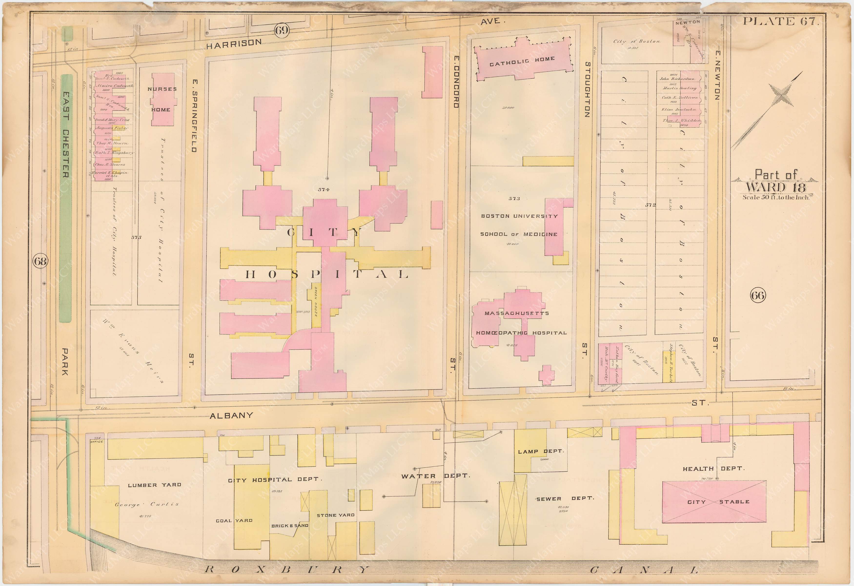 Boston, Massachusetts 1888 Vol. 2 Plate 067 – WardMaps LLC