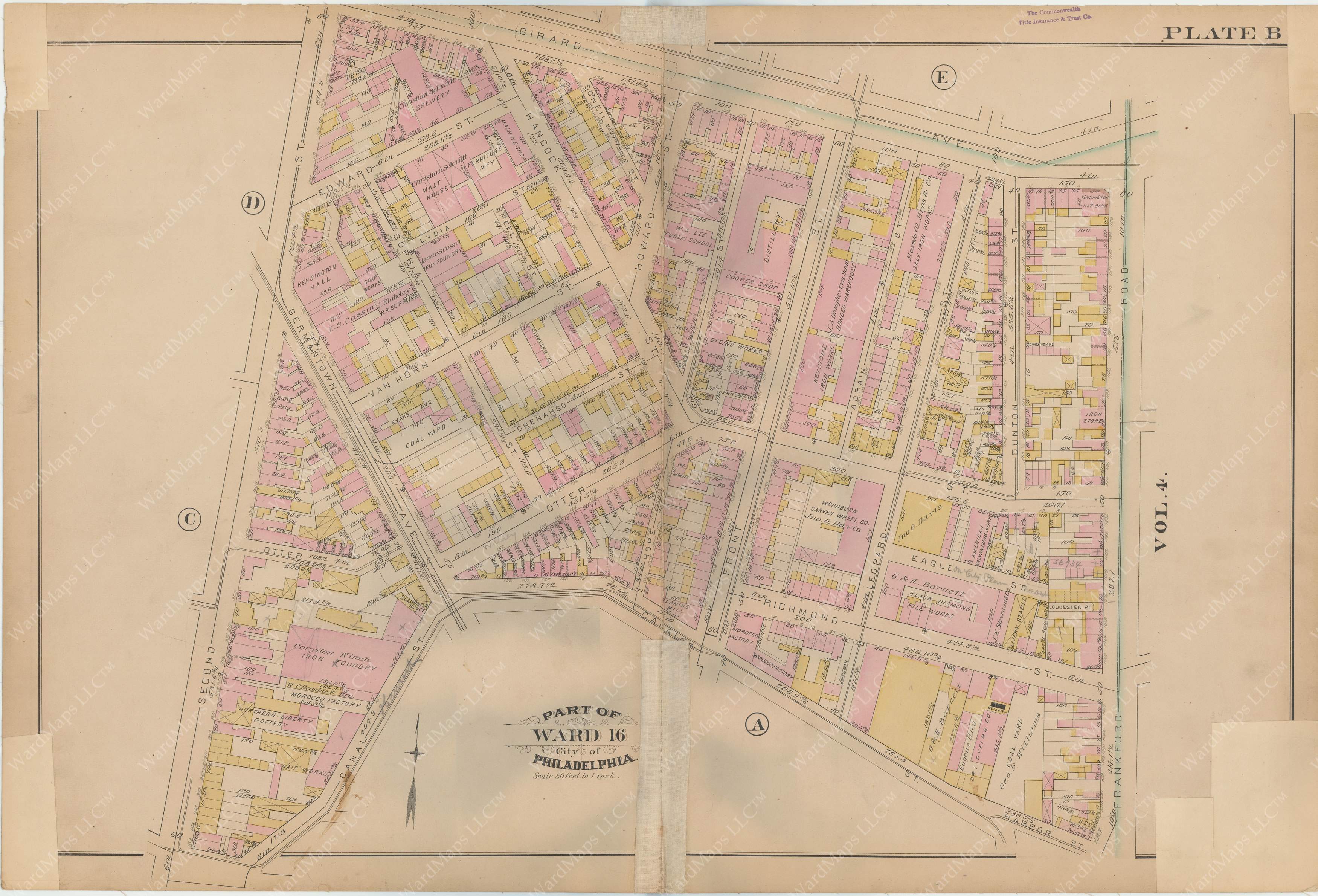 Philadelphia, Pennsylvania 1886 Plate B – WardMaps LLC