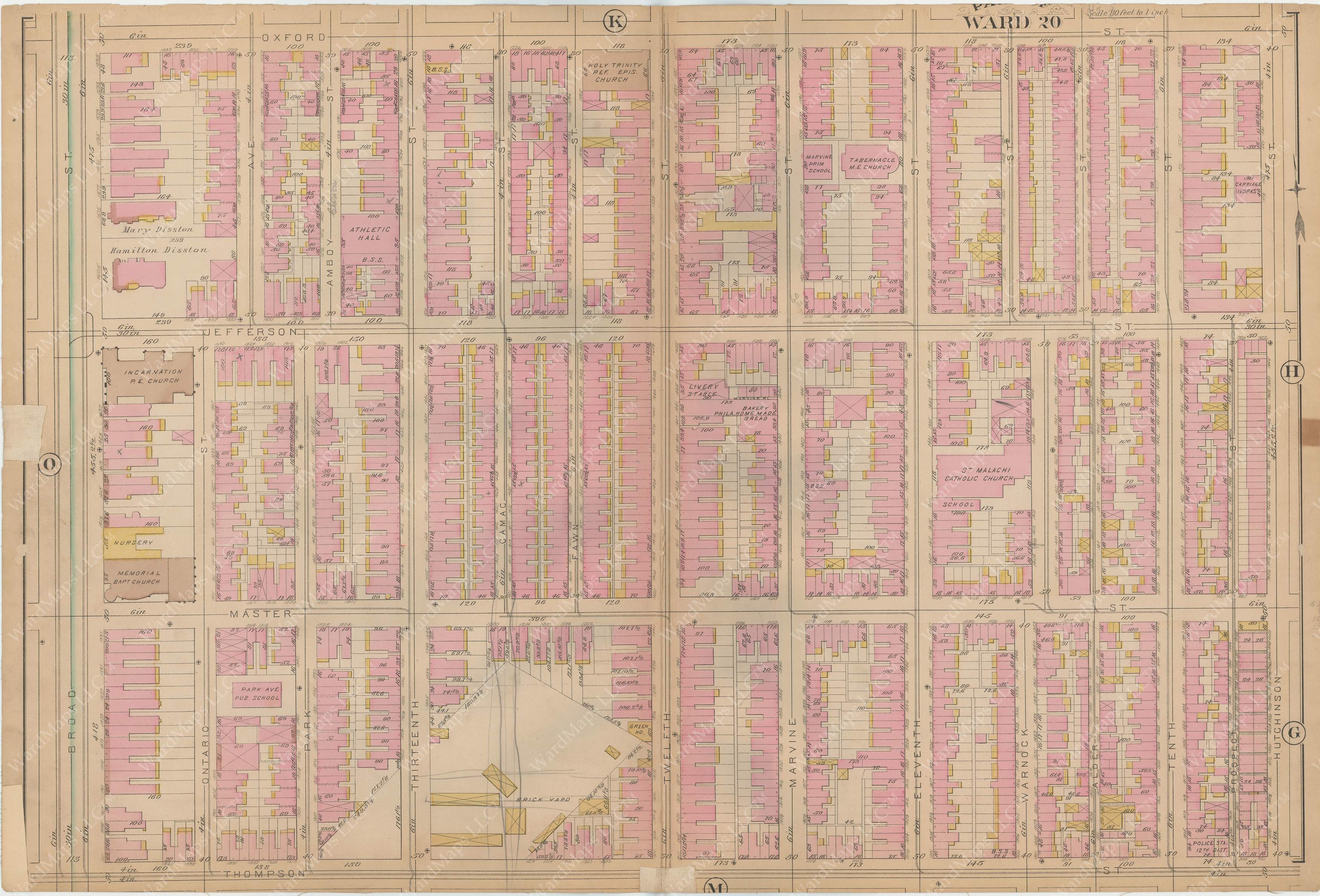 Philadelphia, Pennsylvania 1886 Plate L – WardMaps LLC