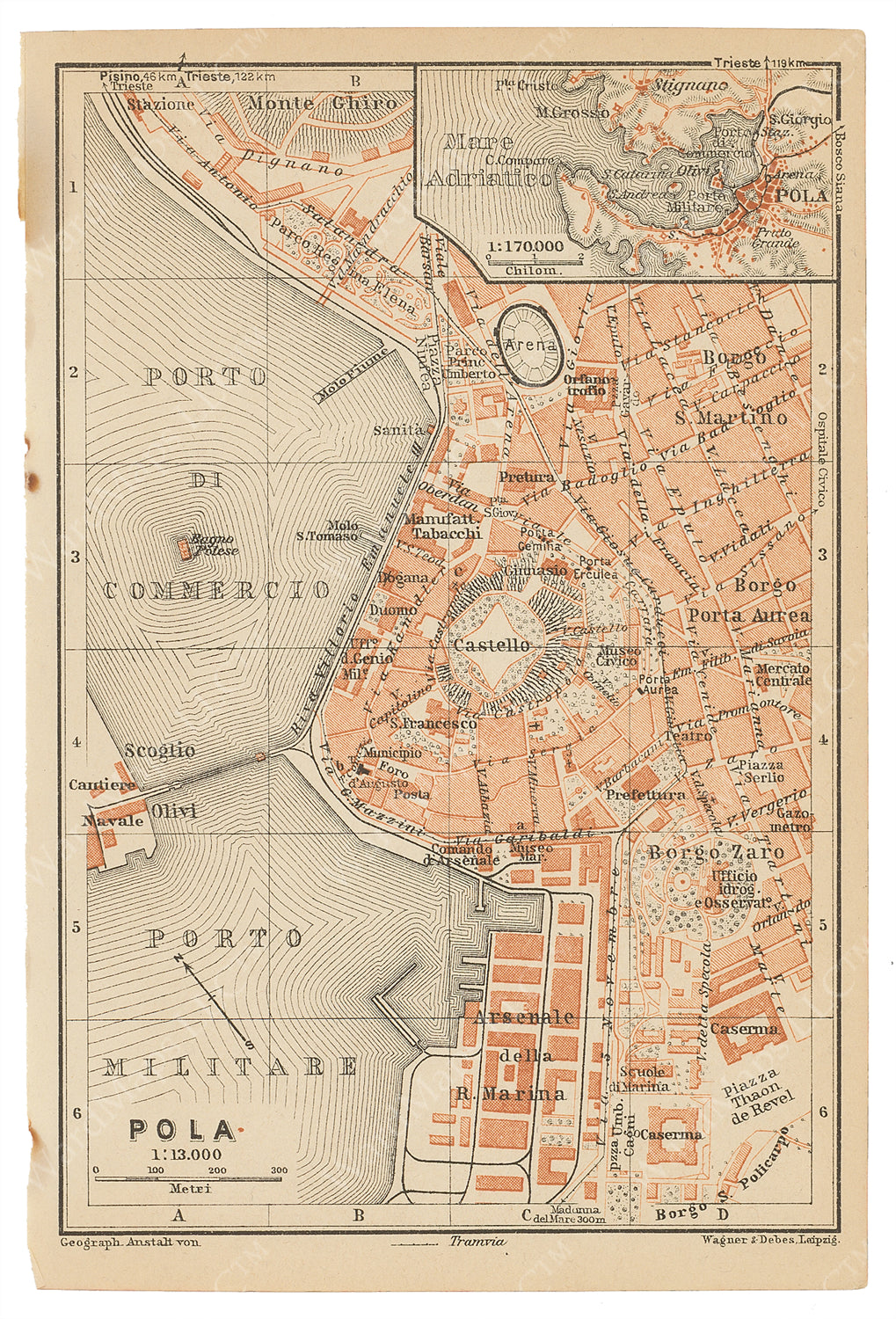 Pula, Croatia 1928 – WardMaps LLC
