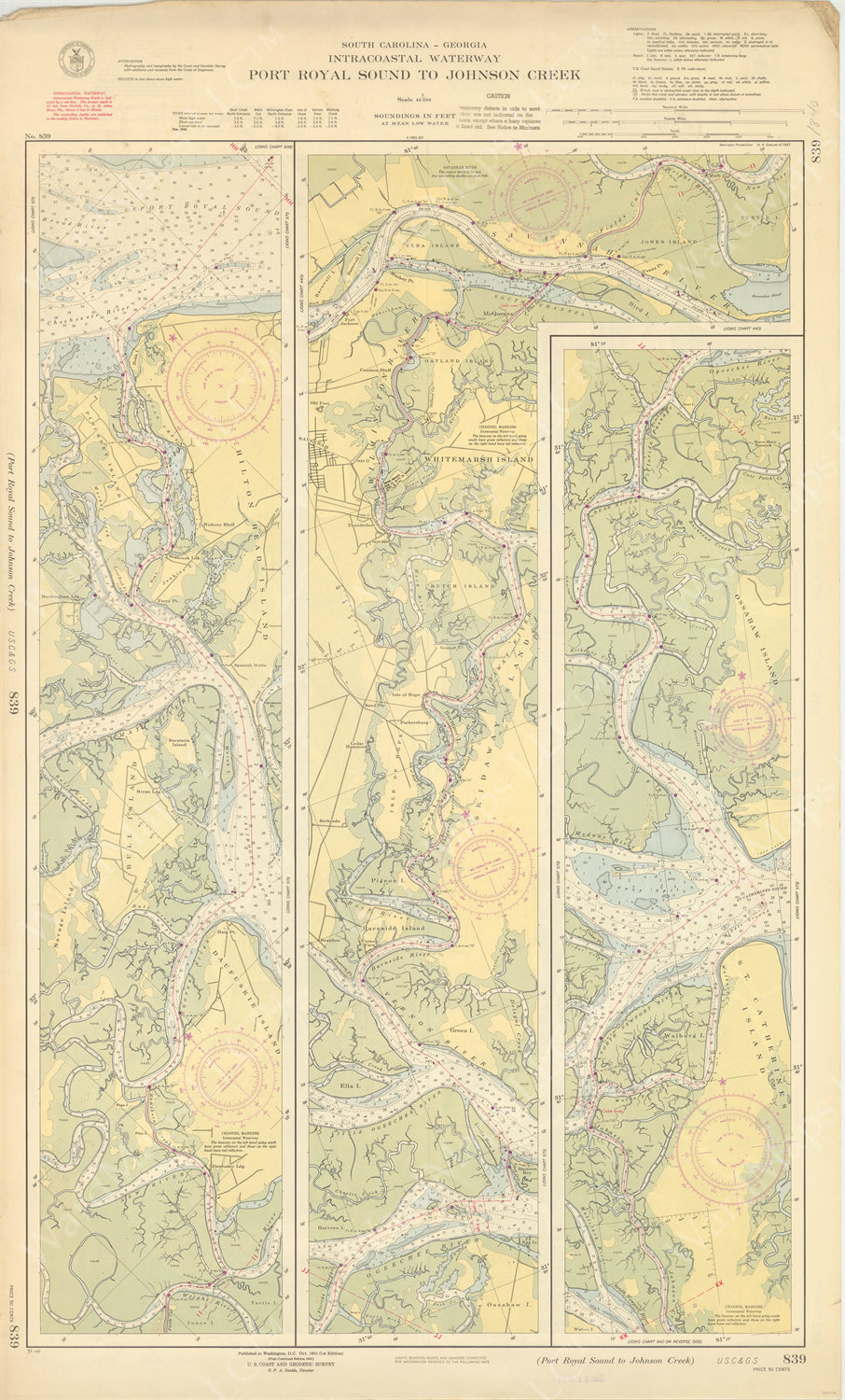 USC&GS Georgia and South Carolina - Intracoastal Waterway: Port Royal ...