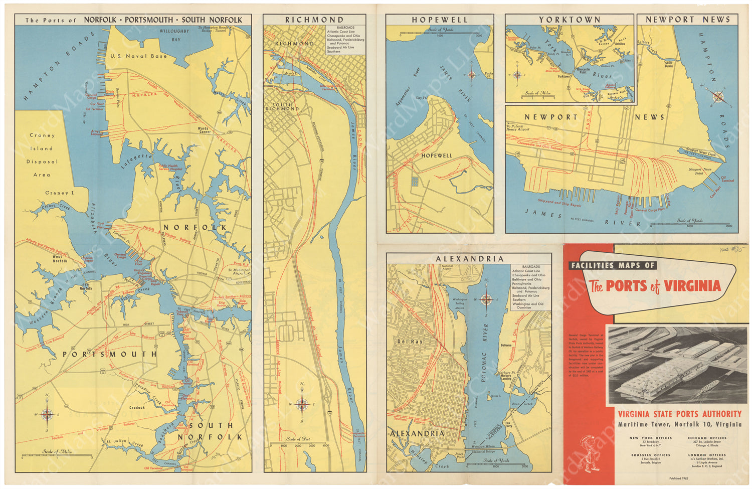 Ports of Virginia 1962 – WardMaps LLC