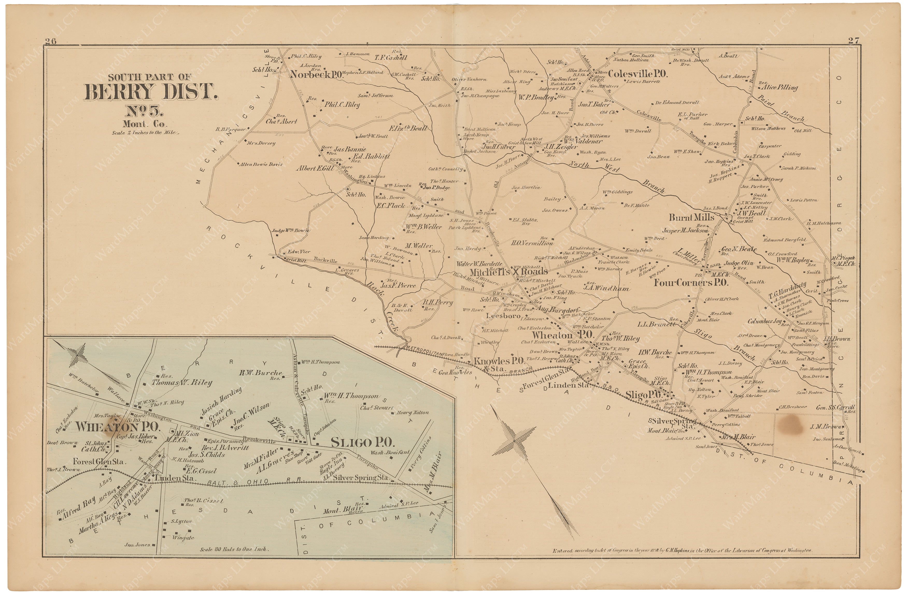Berry District, Maryland 1878 – WardMaps LLC