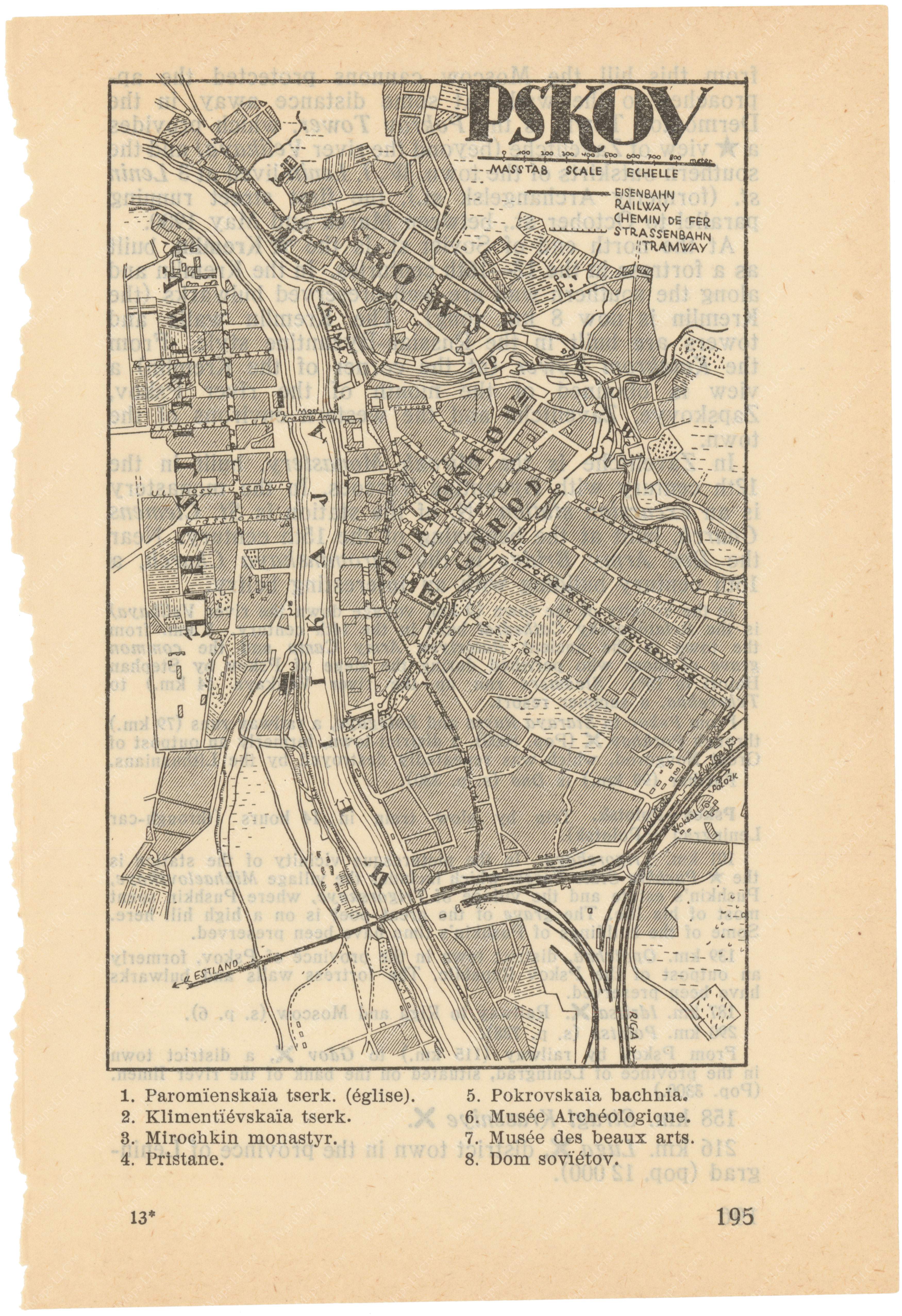 Pskov, Russia 1928 – WardMaps LLC