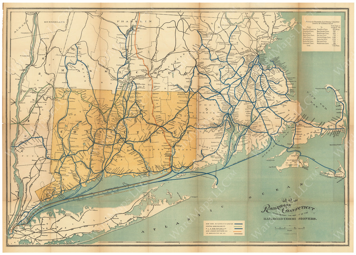Connecticut Railroad Maps – WardMaps LLC