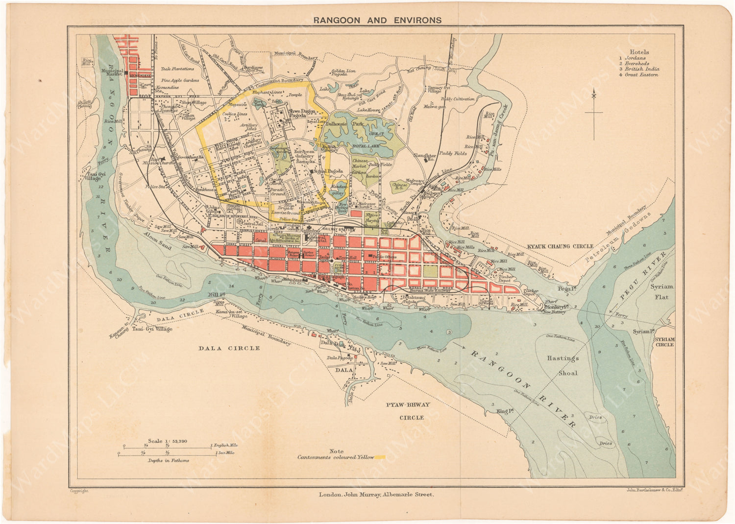 Rangoon, Burma (Yangon, Myanmar) 1905 – WardMaps LLC