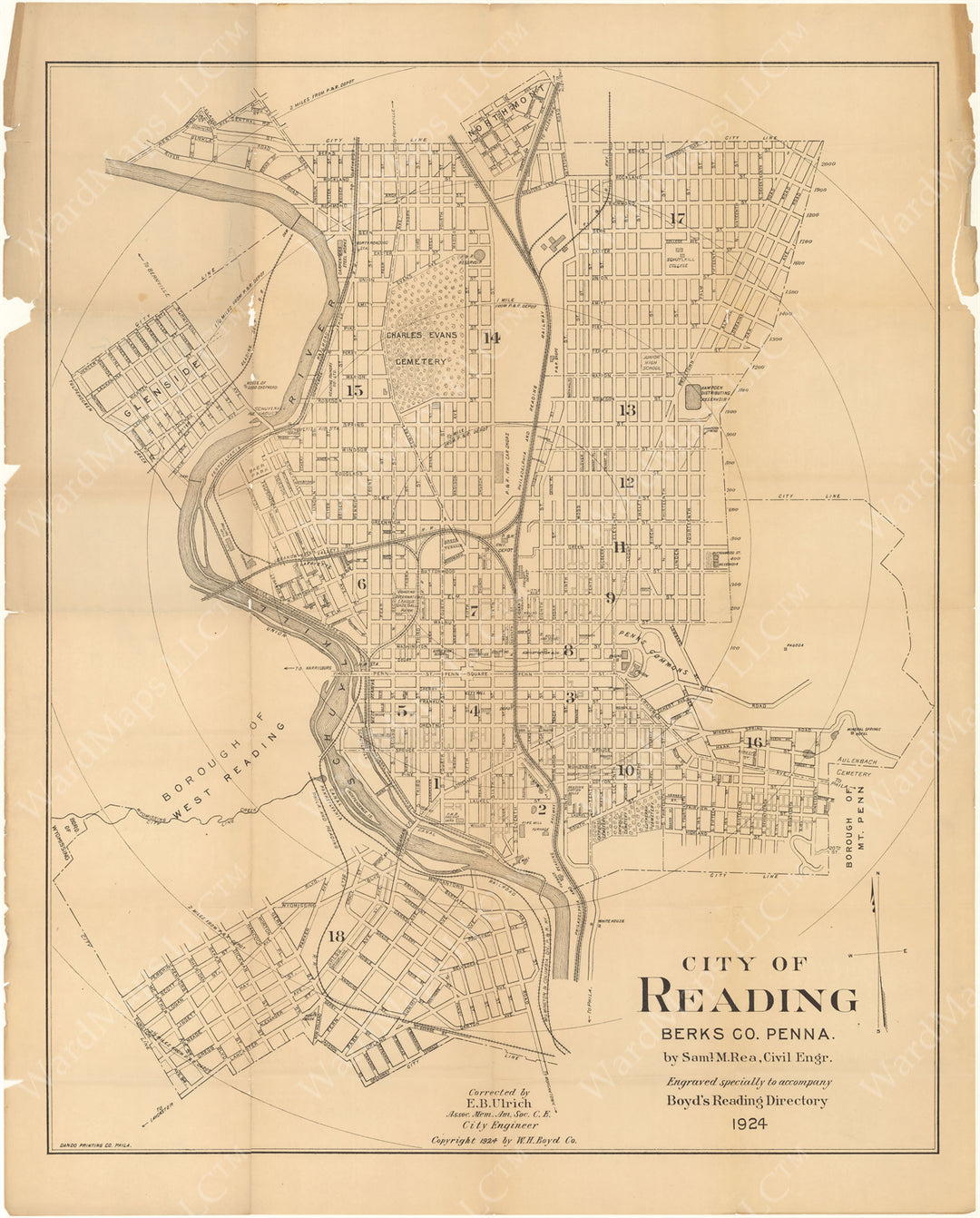 Reading, Pennsylvania 1924 – WardMaps LLC