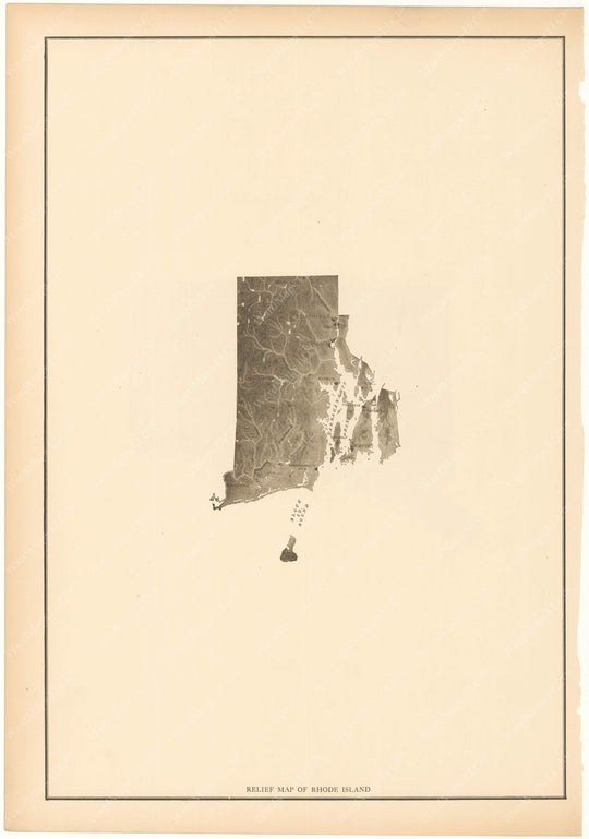 Rhode Island 1912: Relief Map – WardMaps LLC