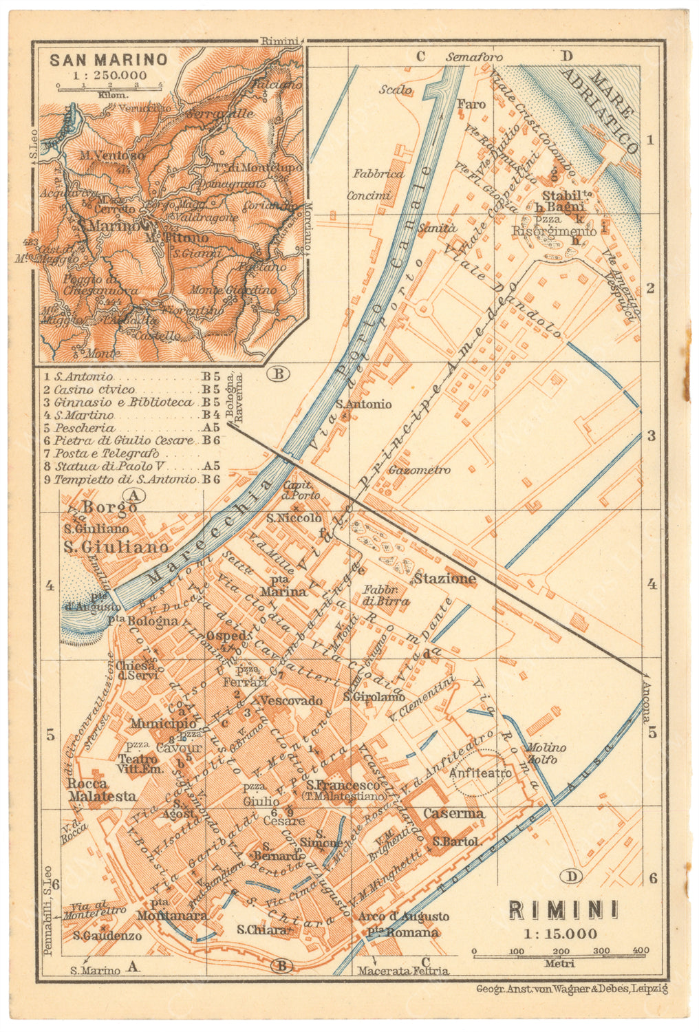 Rimini, Italy 1909 – WardMaps LLC