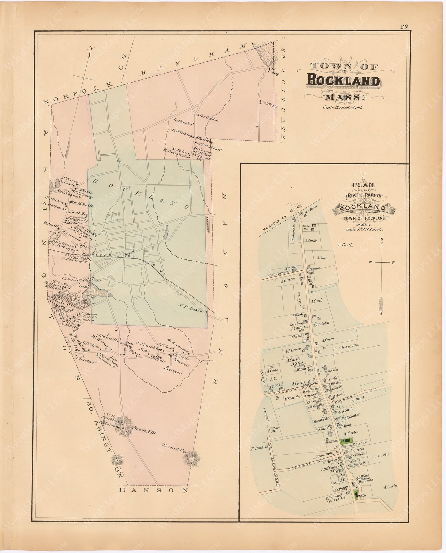 Rockland, Massachusetts 1879 – WardMaps LLC