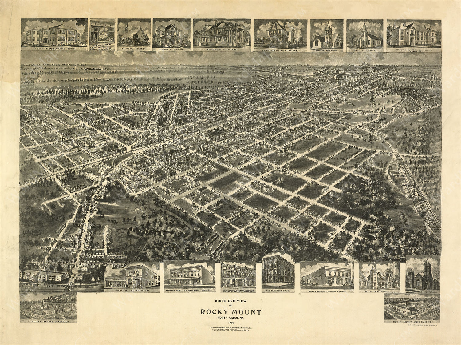 Rocky Mount, North Carolina 1907 – WardMaps LLC