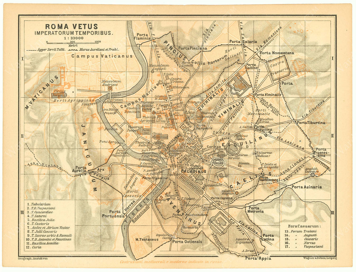 Classical Map 1900: Ancient Rome, Italy – WardMaps LLC