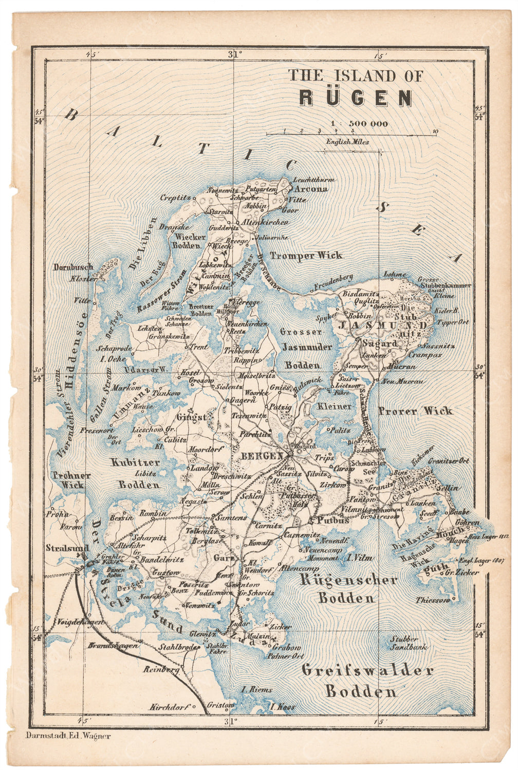 Rugen Island, Germany 1868 – WardMaps LLC